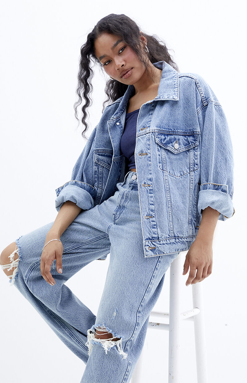 Pacsun Medium Indigo Relaxed Denim Trucker Jacket | PacSun