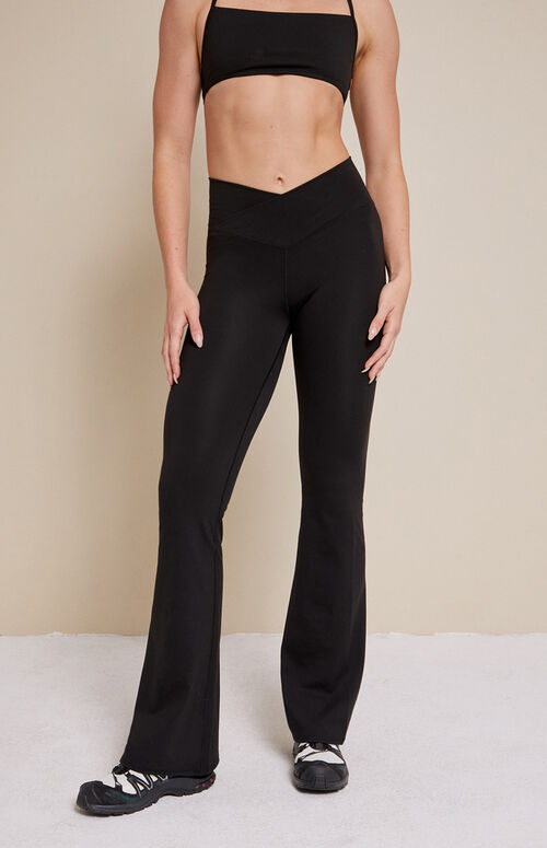 PAC 1980 PAC WHISPER Active Crossover Flare Yoga Pants | Pacsun