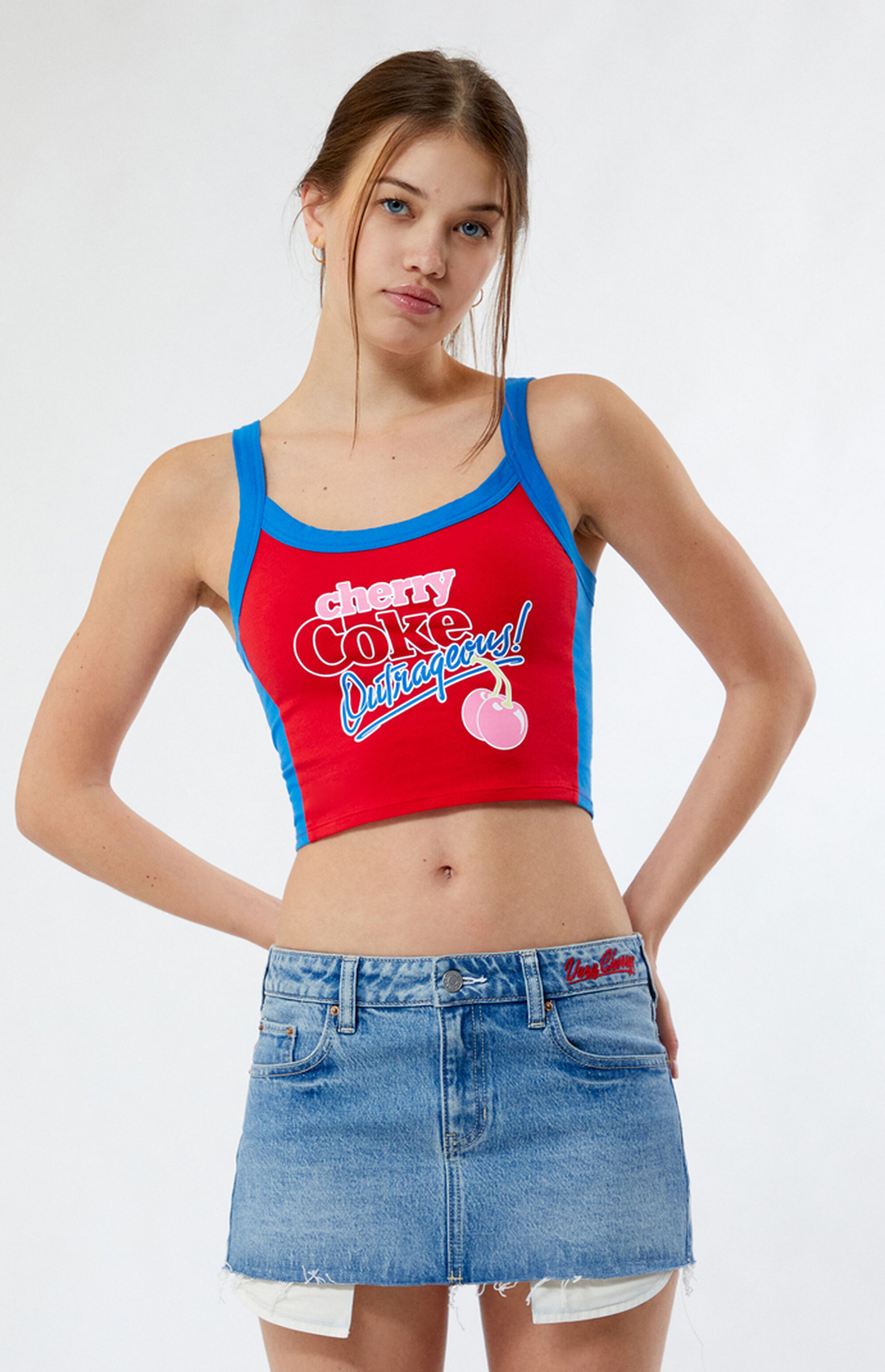Coca Cola By PacSun Cherry Coke Colorblock Tank Top | Pacsun