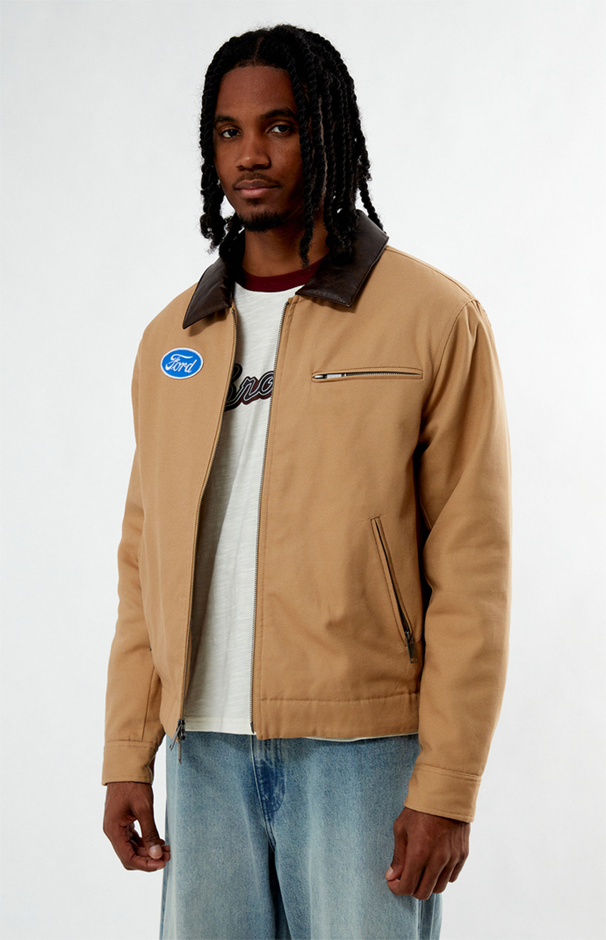 FORD Tan Canvas Gas Jacket | PacSun