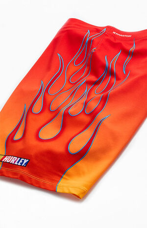 Hurley Eco Red Phantom NASCAR Flames 18" Boardshorts | PacSun