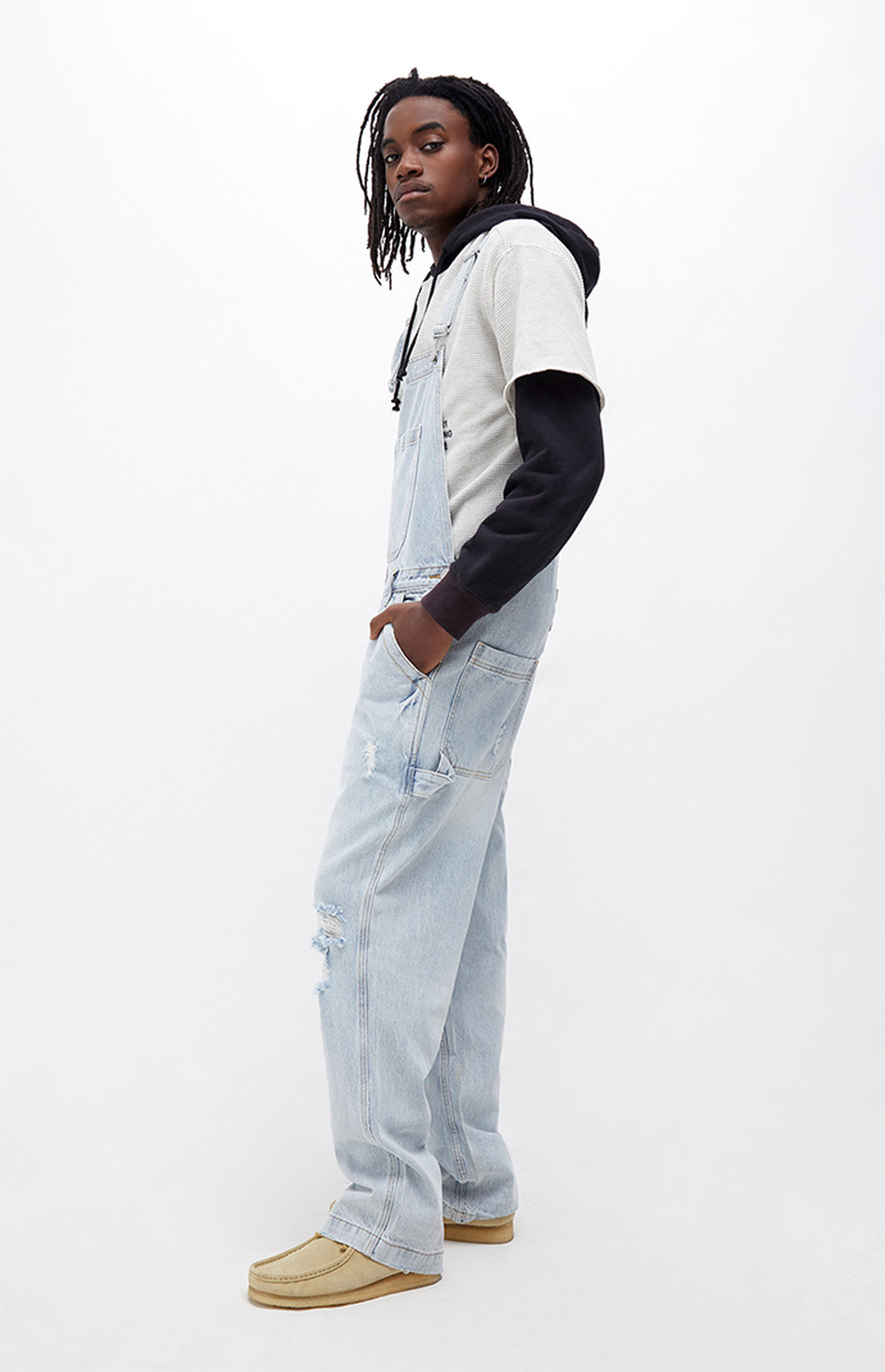 Pacsun Light Wash Overalls | Pacsun