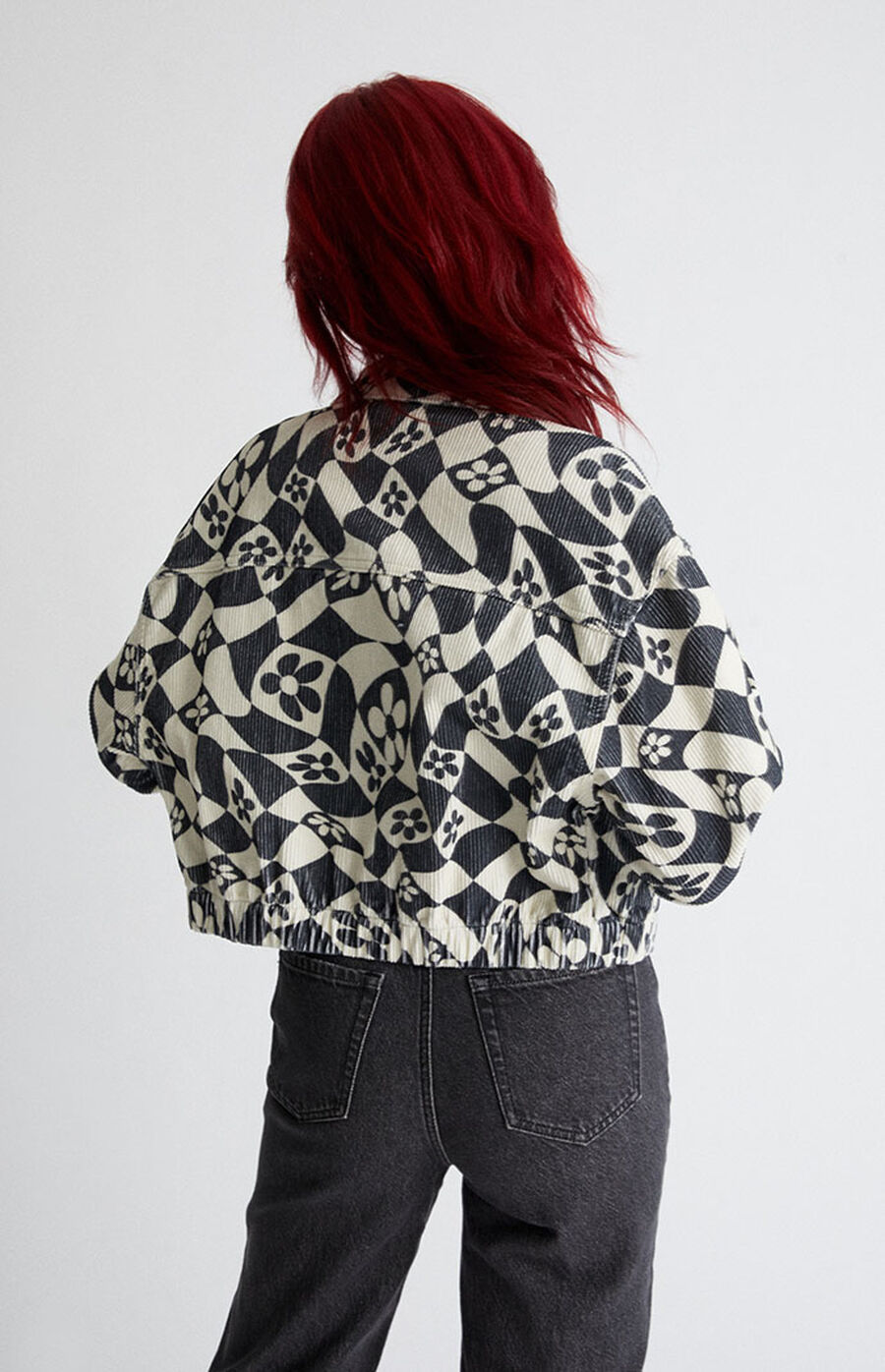 Pacsun Warped Floral Cropped Jacket | PacSun