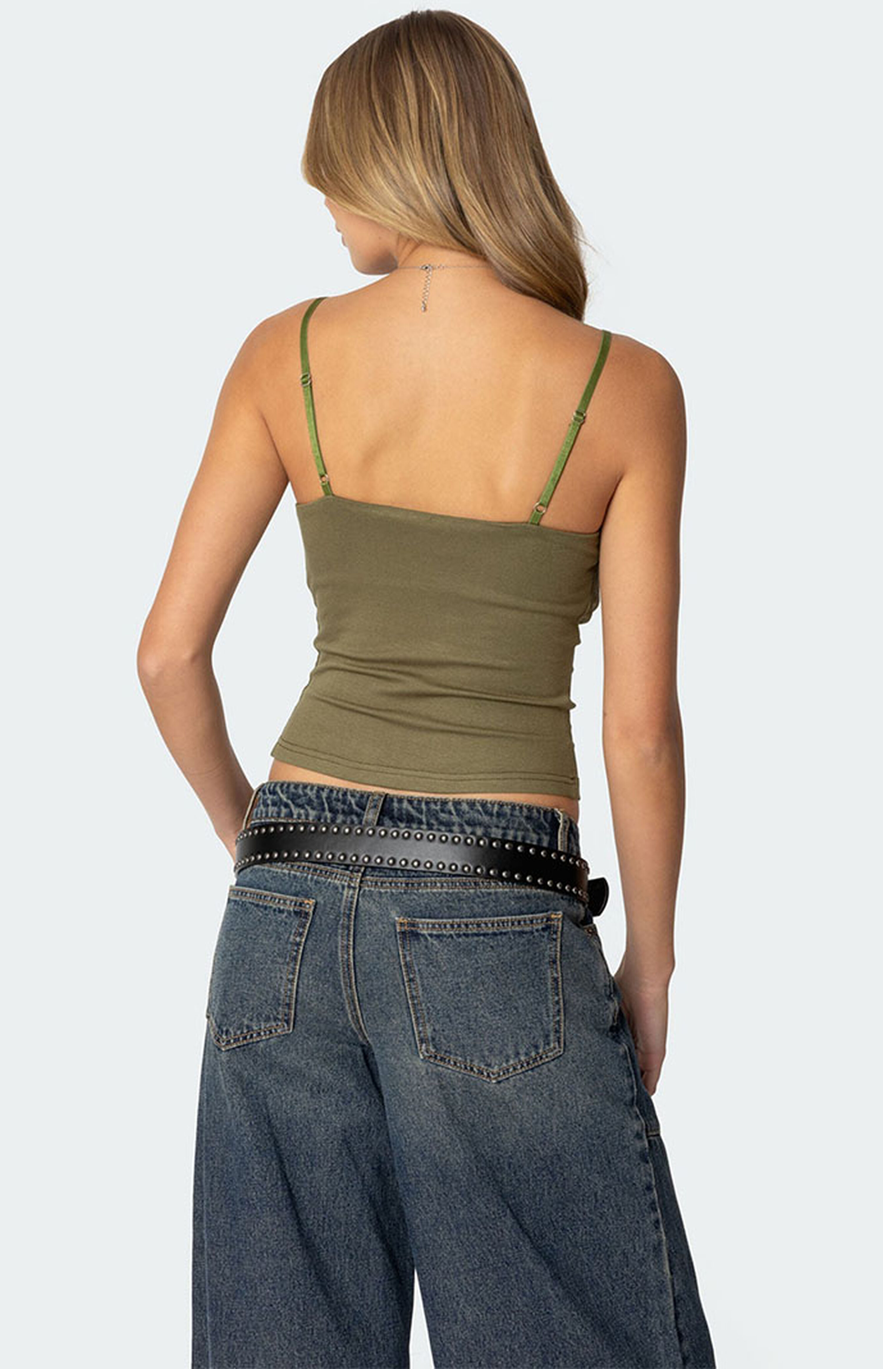 Edikted Layered Bra Cowl Neck Top | Pacsun