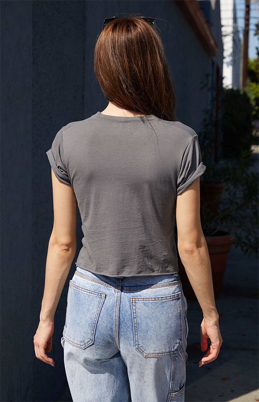 John Galt Gray Chloe Basic T-Shirt | PacSun