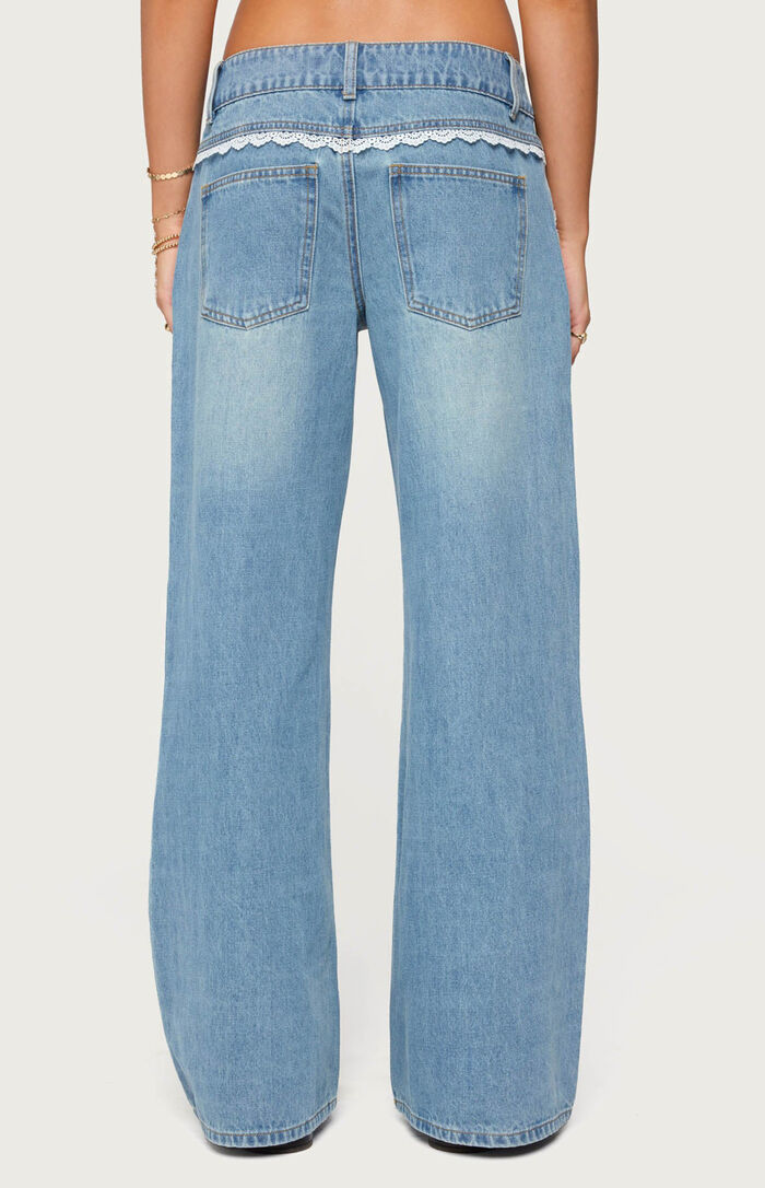 Edikted Alisha Lacey Low Rise Jeans | PacSun