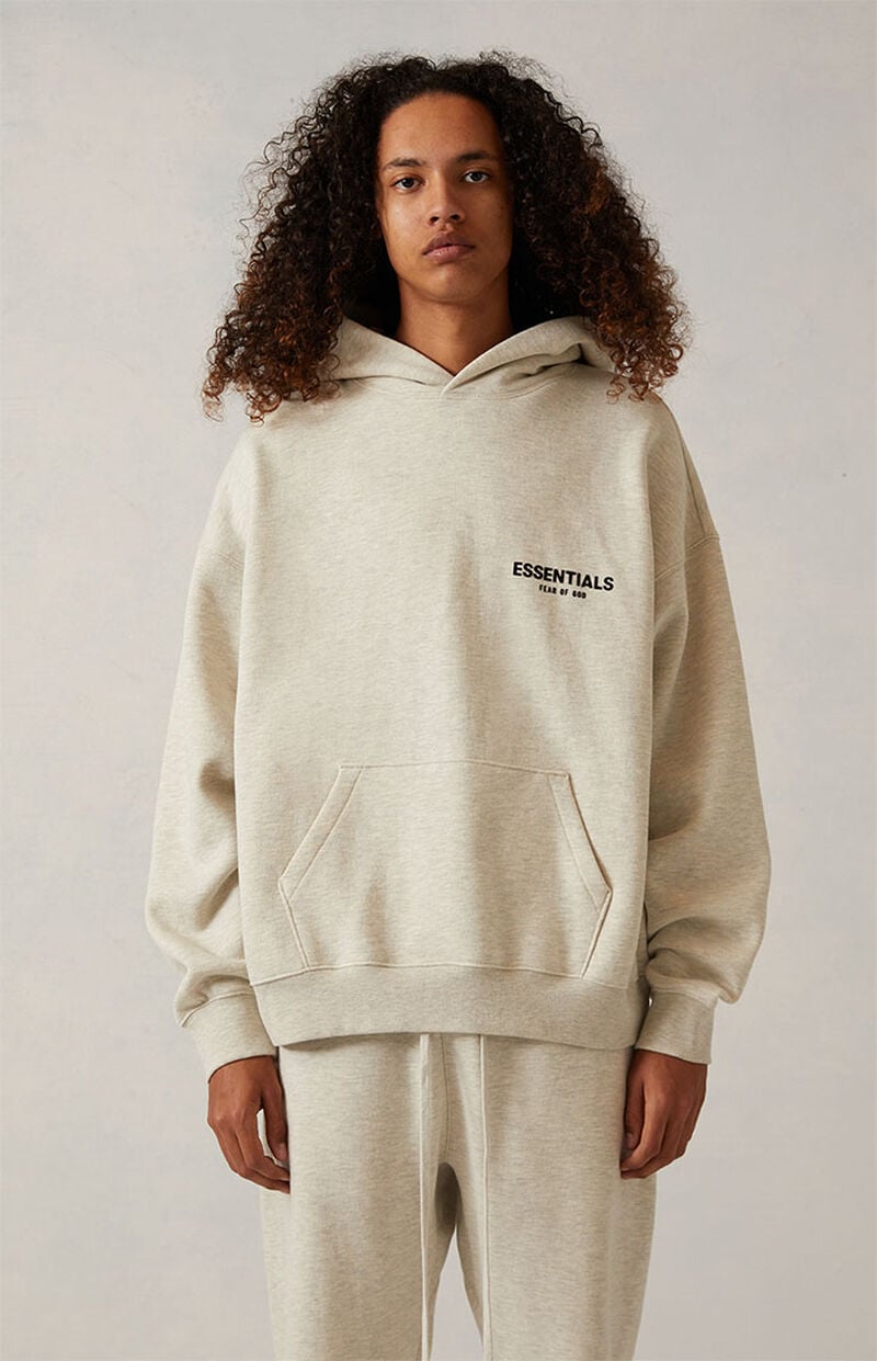 Fear of God ESSENTIALS Light Oatmeal Hoodie | Pacsun