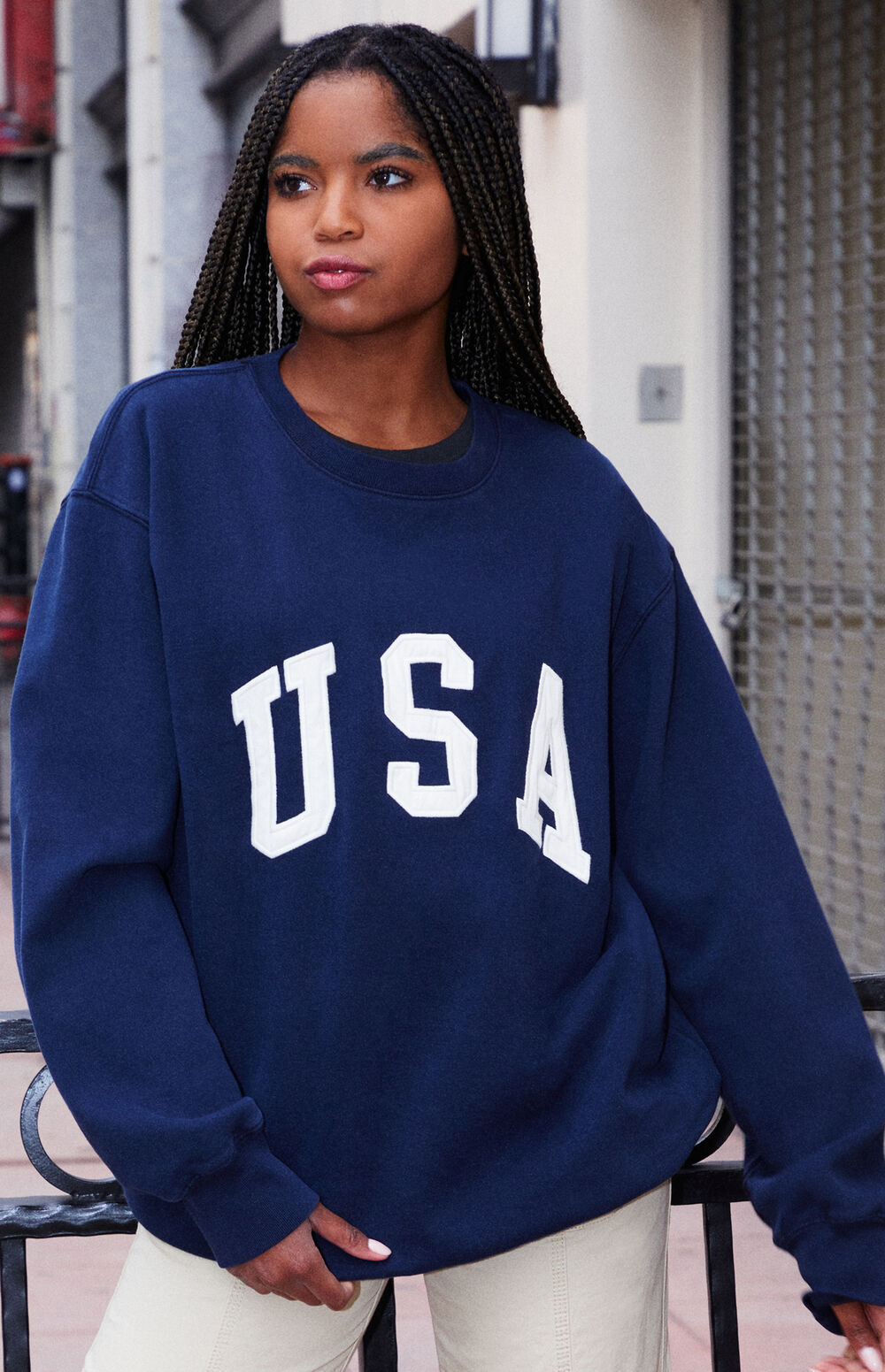 John Galt Erica USA Crew Neck Sweatshirt | Pacsun