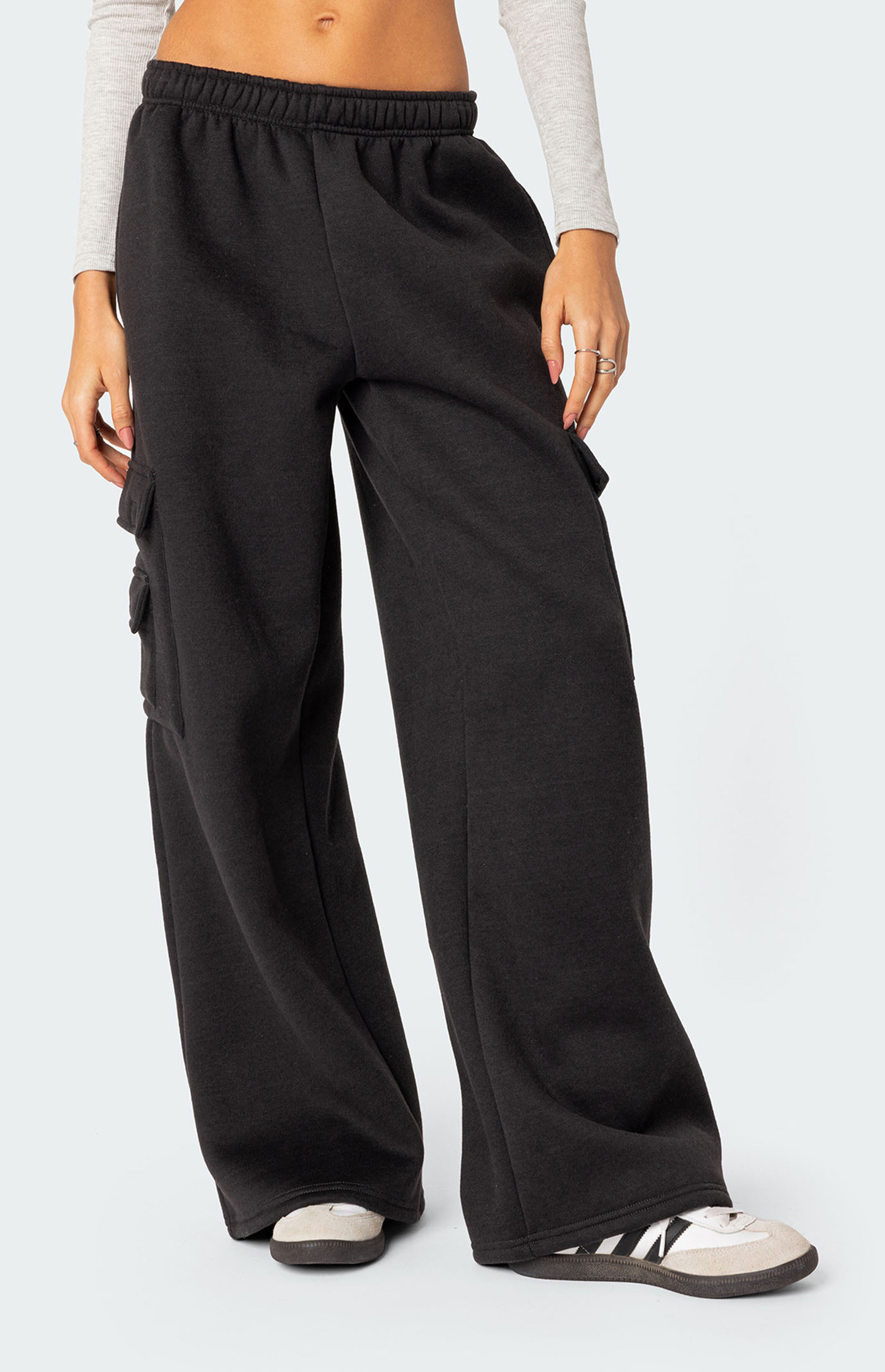 Edikted Wide Leg Cargo Sweatpants | PacSun