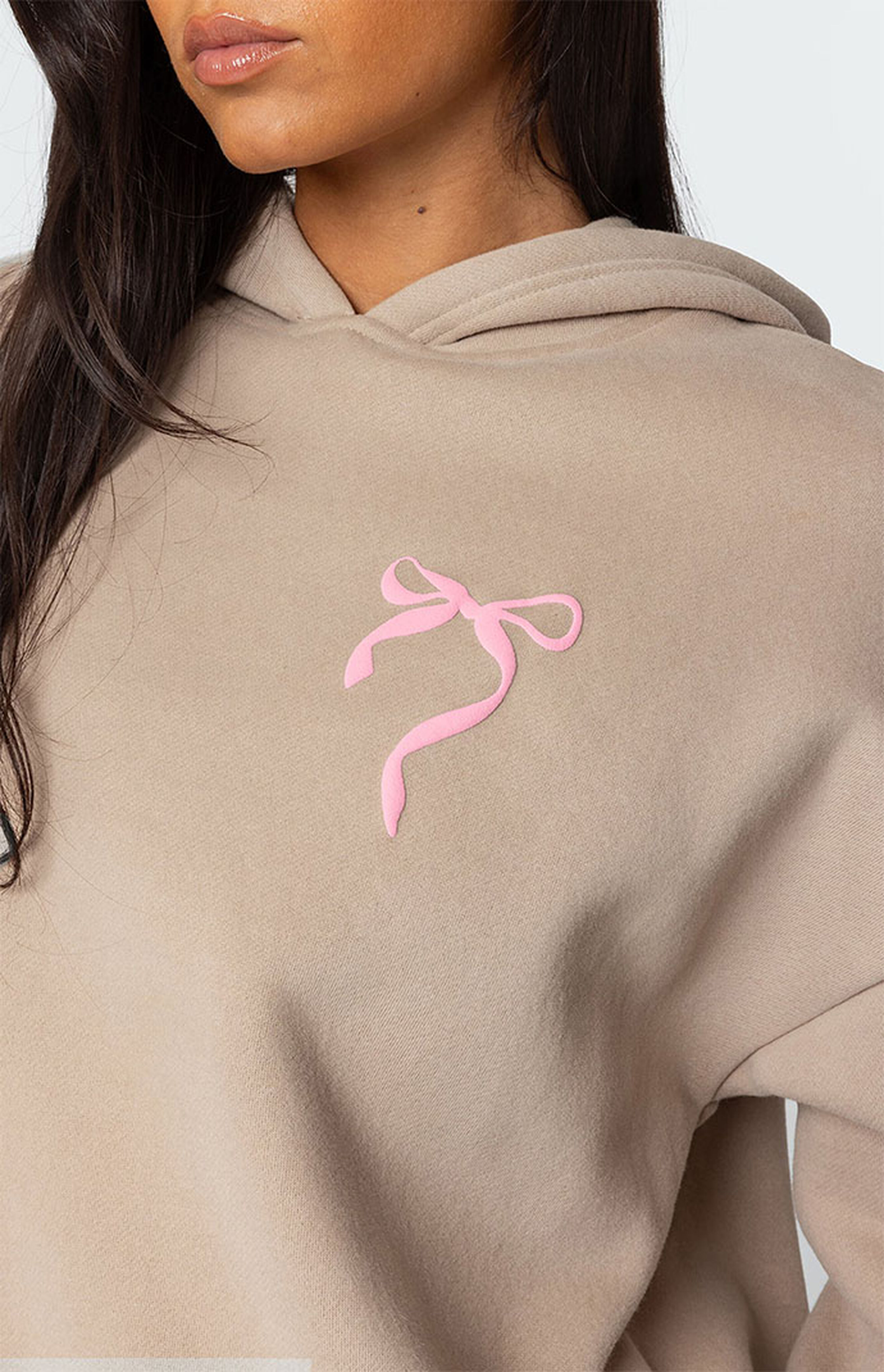 Edikted Sasha Bow Detail Hoodie | PacSun