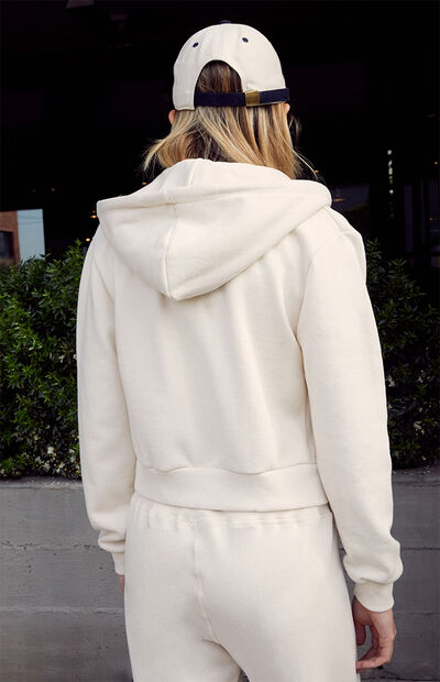 John Galt Off White Full Zip Hoodie | PacSun