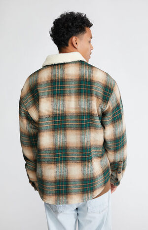 PacSun Sherpa Plaid Shacket | PacSun