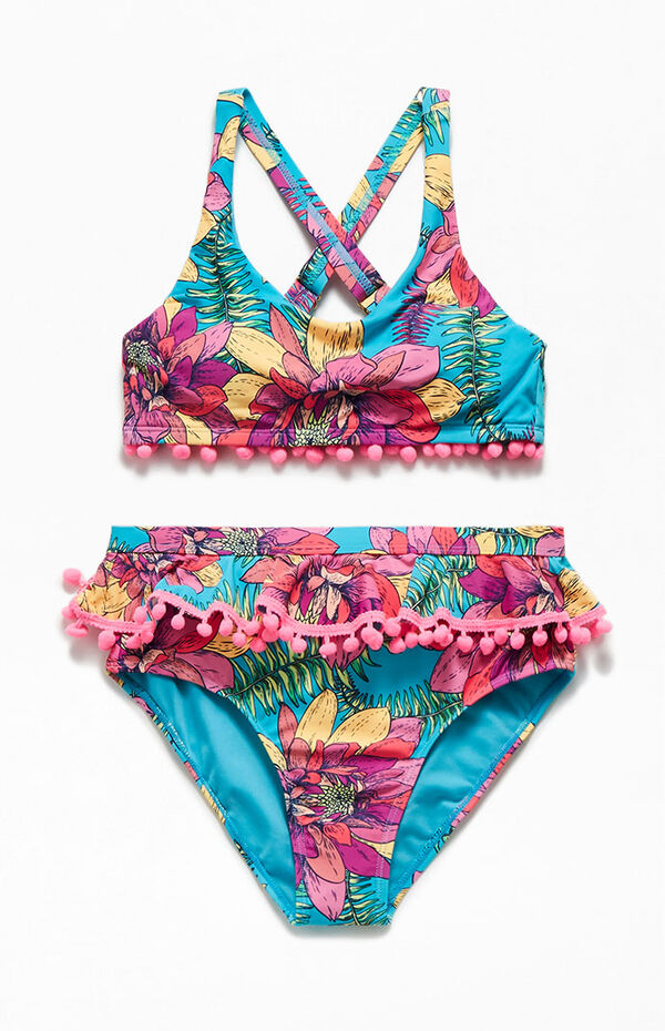 Beach Lingo Kids Go Go Ruffle Bikini Top & Bottom Set | PacSun