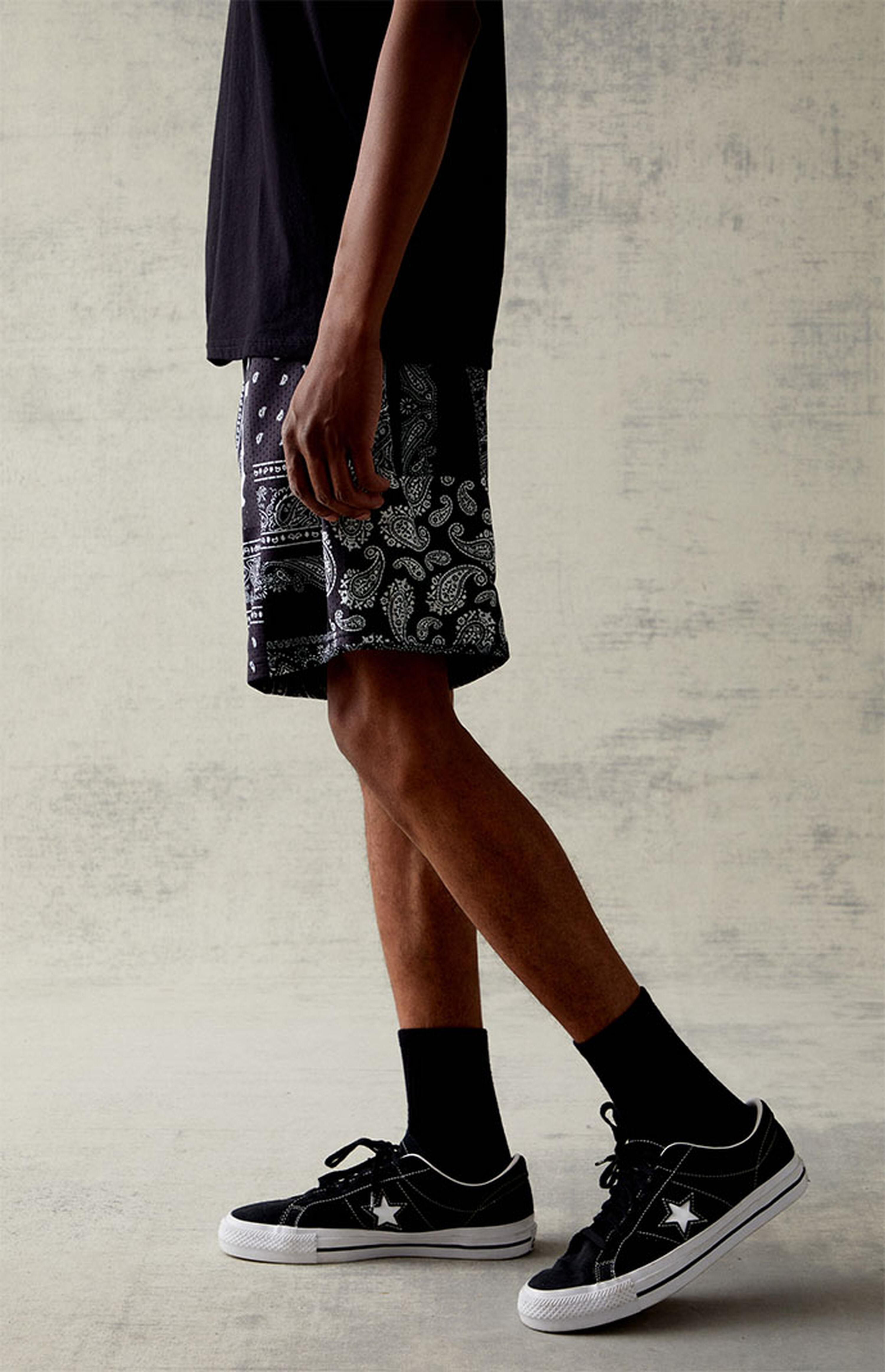 Pacsun Mesh Black Bandana Shorts | Pacsun