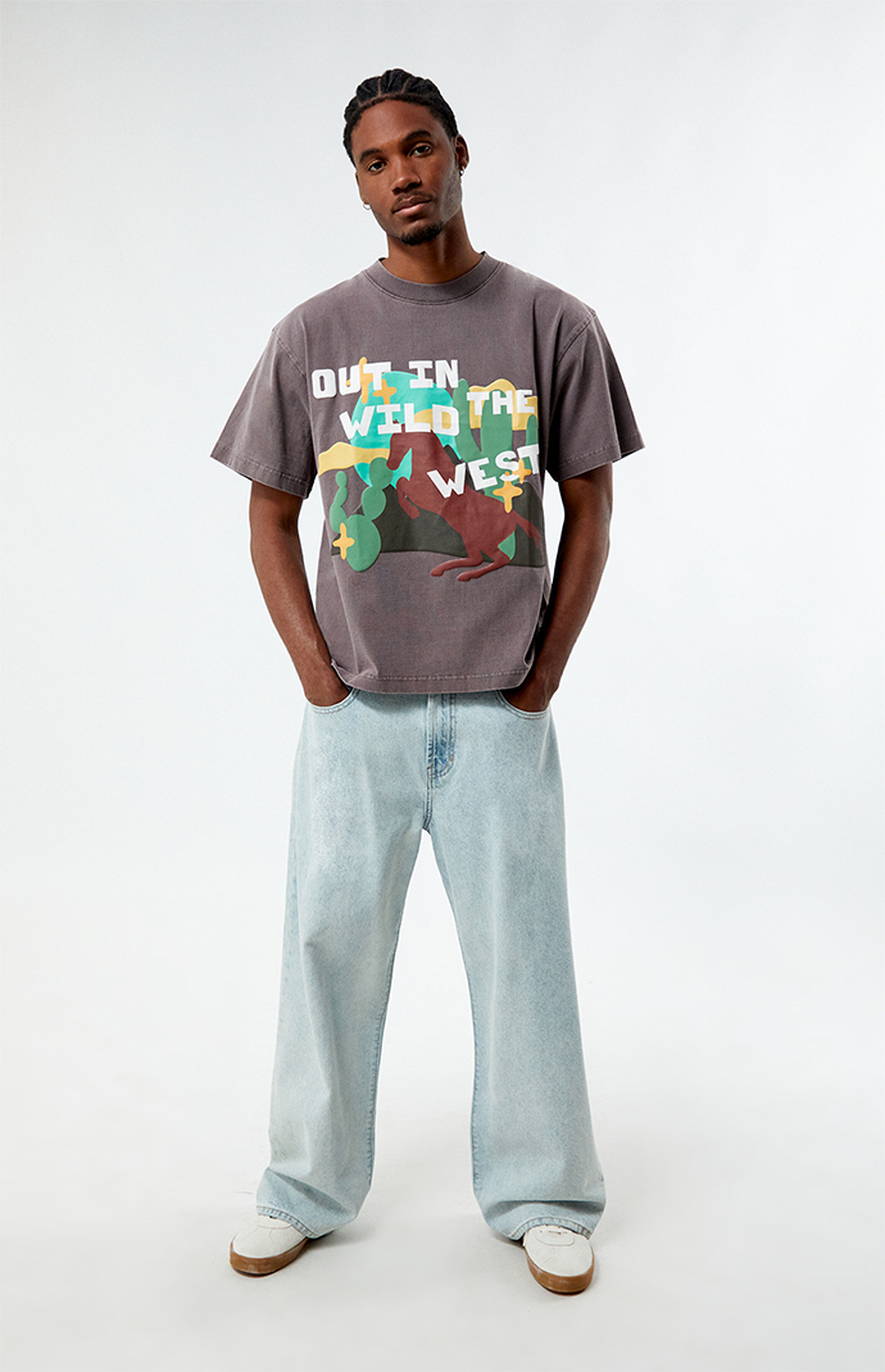 Pacsun Wild West Puff Oversized T-Shirt | Pacsun