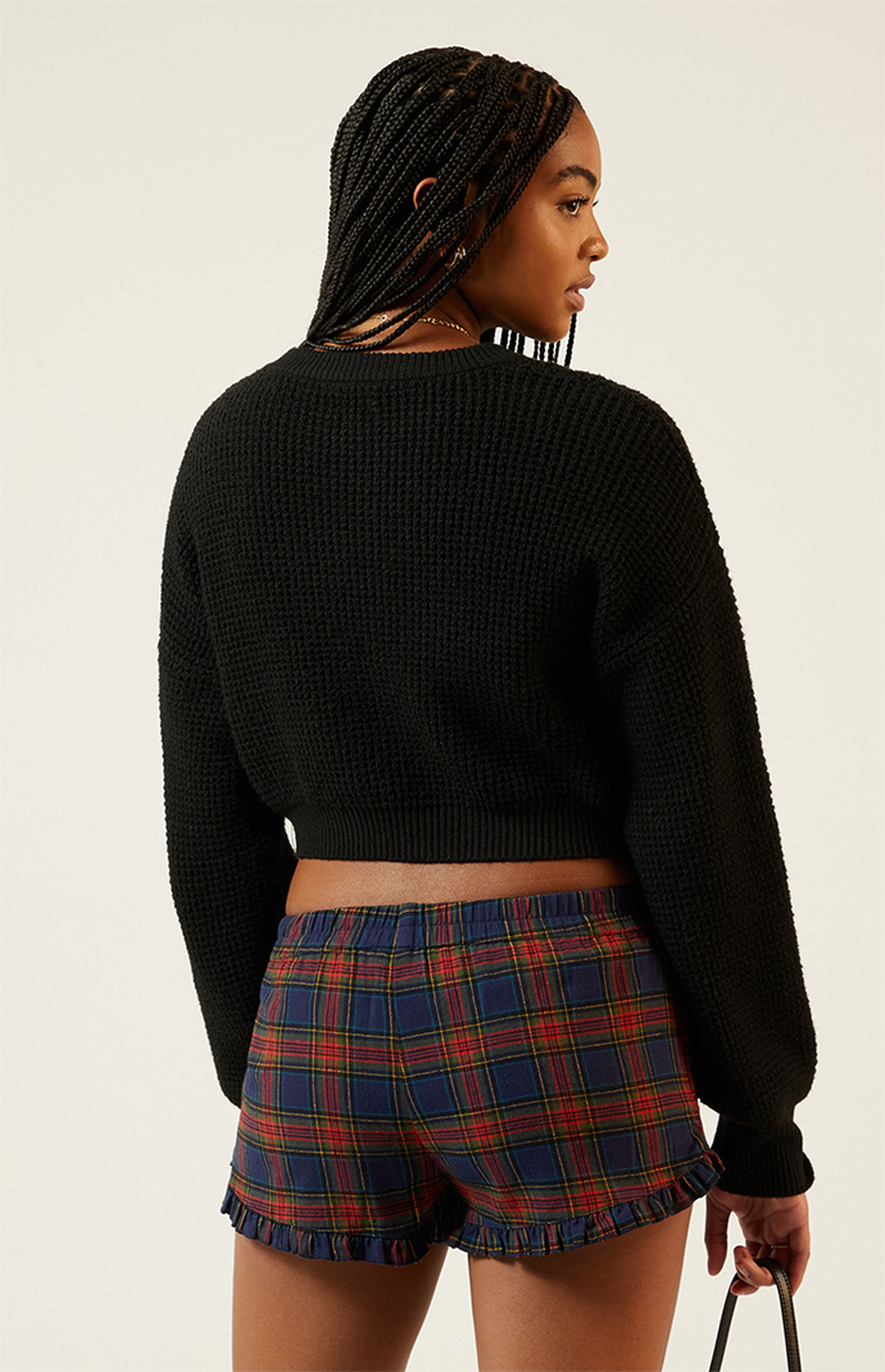 LA Hearts Velvet Tie Front Boxer Shorts | PacSun