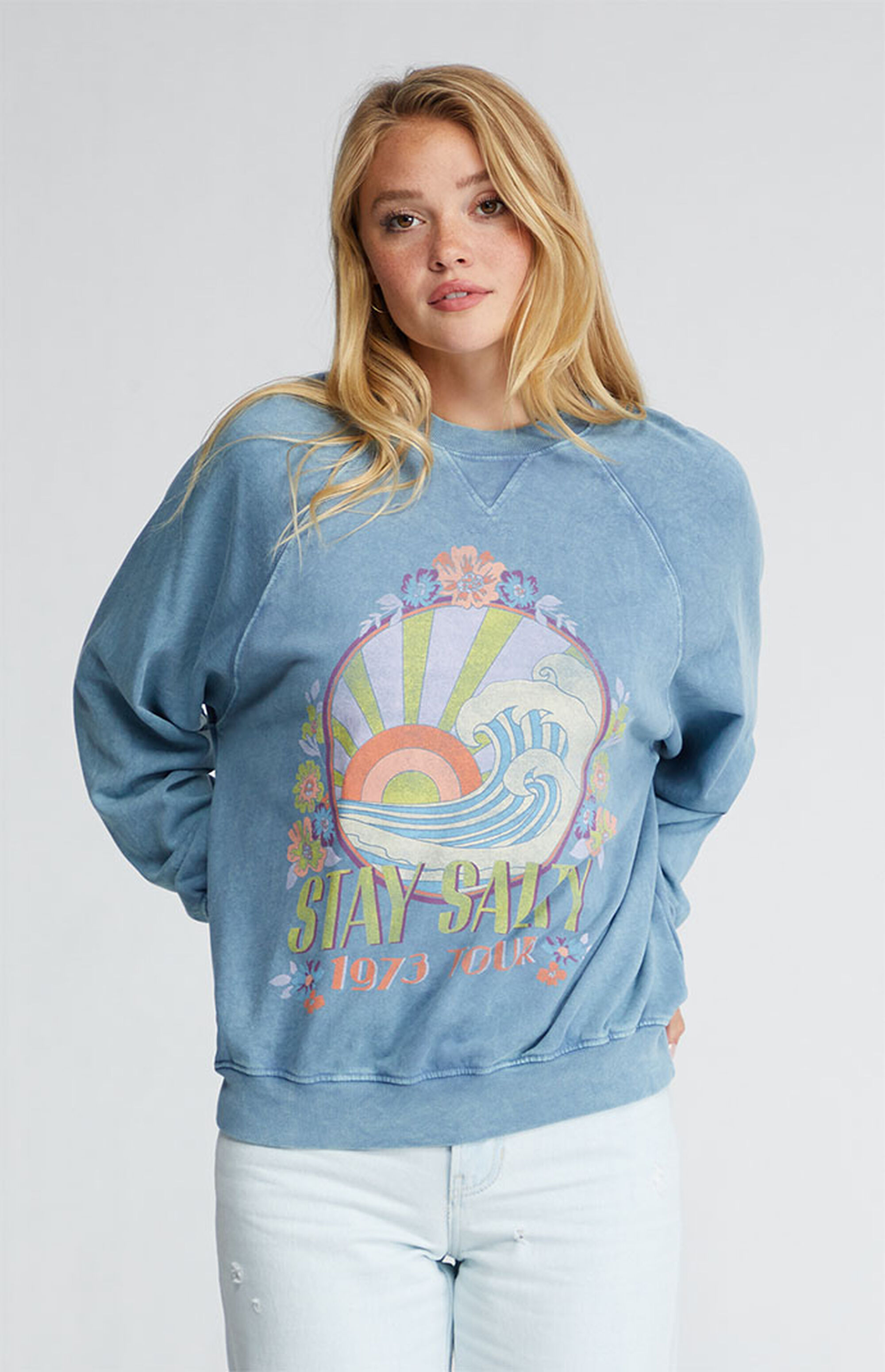 Billabong x The Salty Blonde Organic Coastal Crew Oversized Crewneck ...