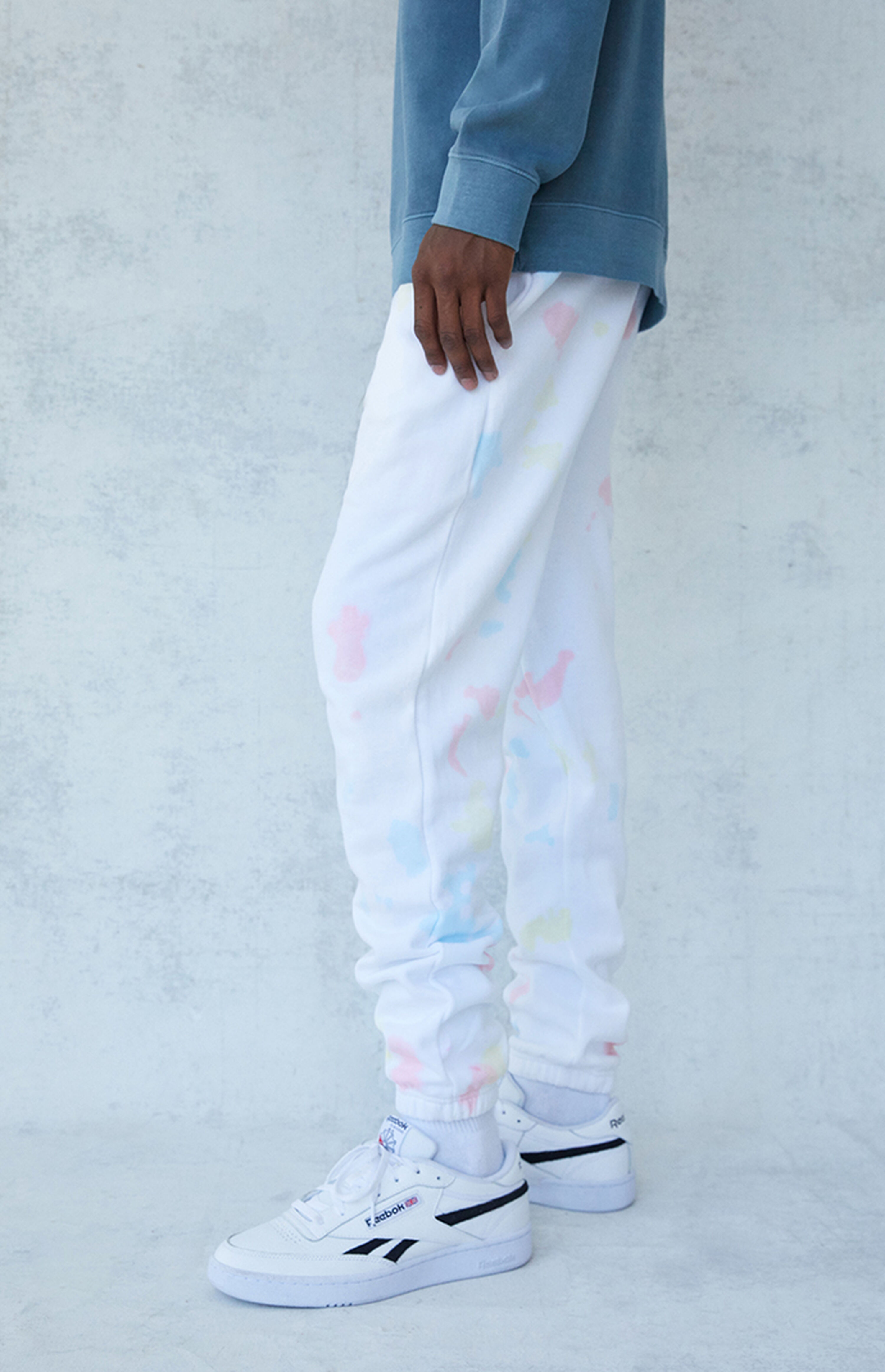 Pacsun Multi-colored Tie Dyed Fleece Sweatpants | PacSun