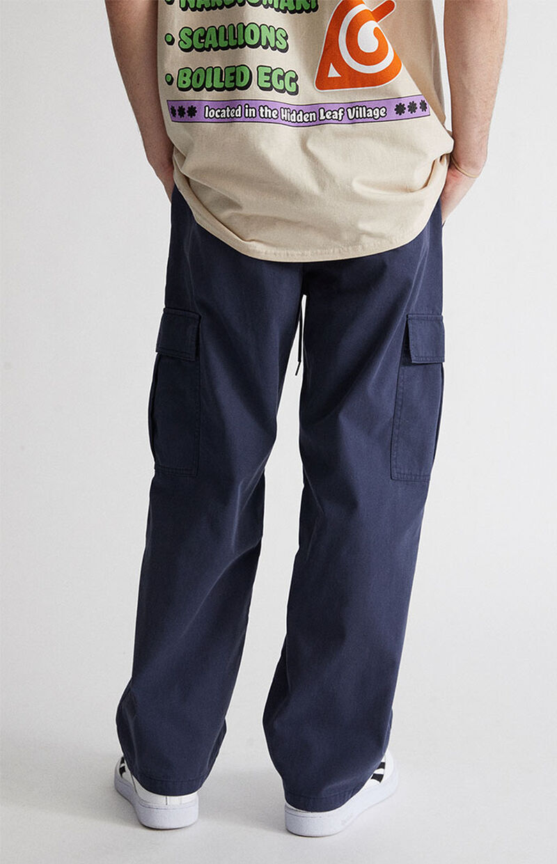 Pacsun Navy Loose Cotton Cargo Pants | PacSun