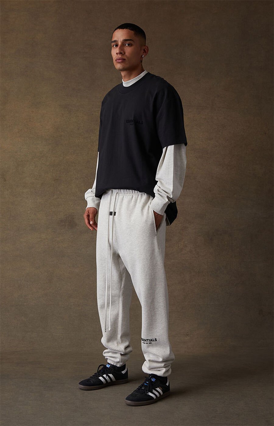 Fear of God Essentials Light Oatmeal Sweatpants | PacSun