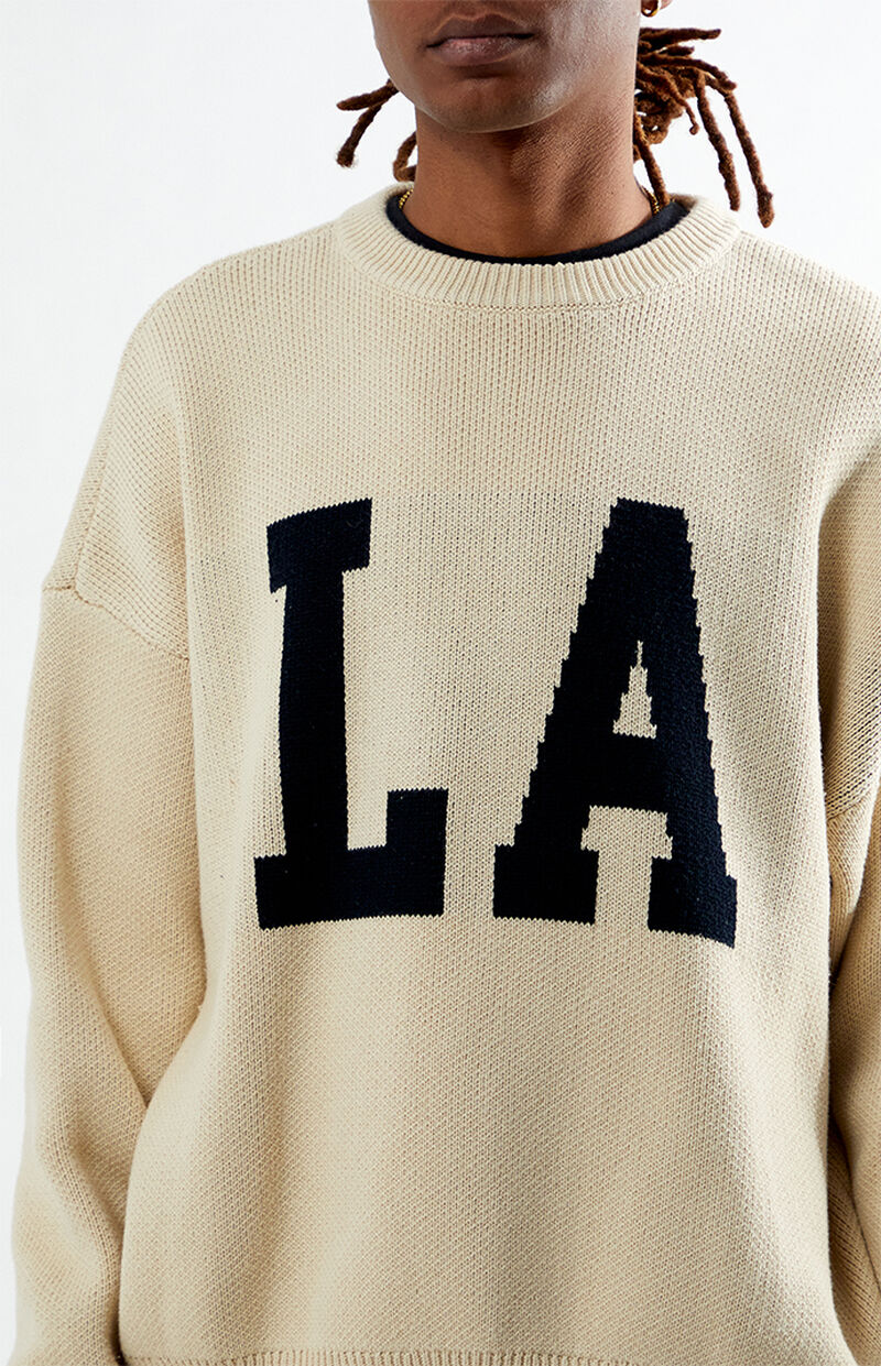 Pacsun Cream Los Angeles Crew Neck Sweater | PacSun