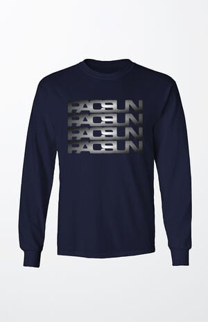 PacSun Gradient Repeat Logo Long Sleeve T-Shirt | PacSun