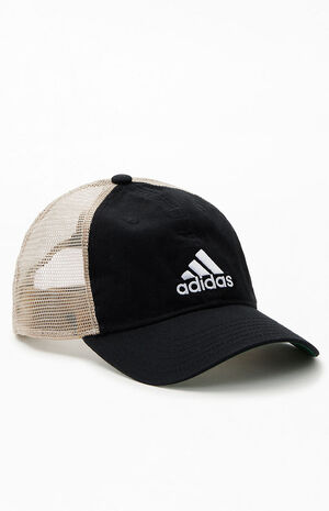 adidas Black Relaxed Mesh Snapback Hat | PacSun