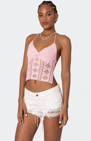 crochet back top