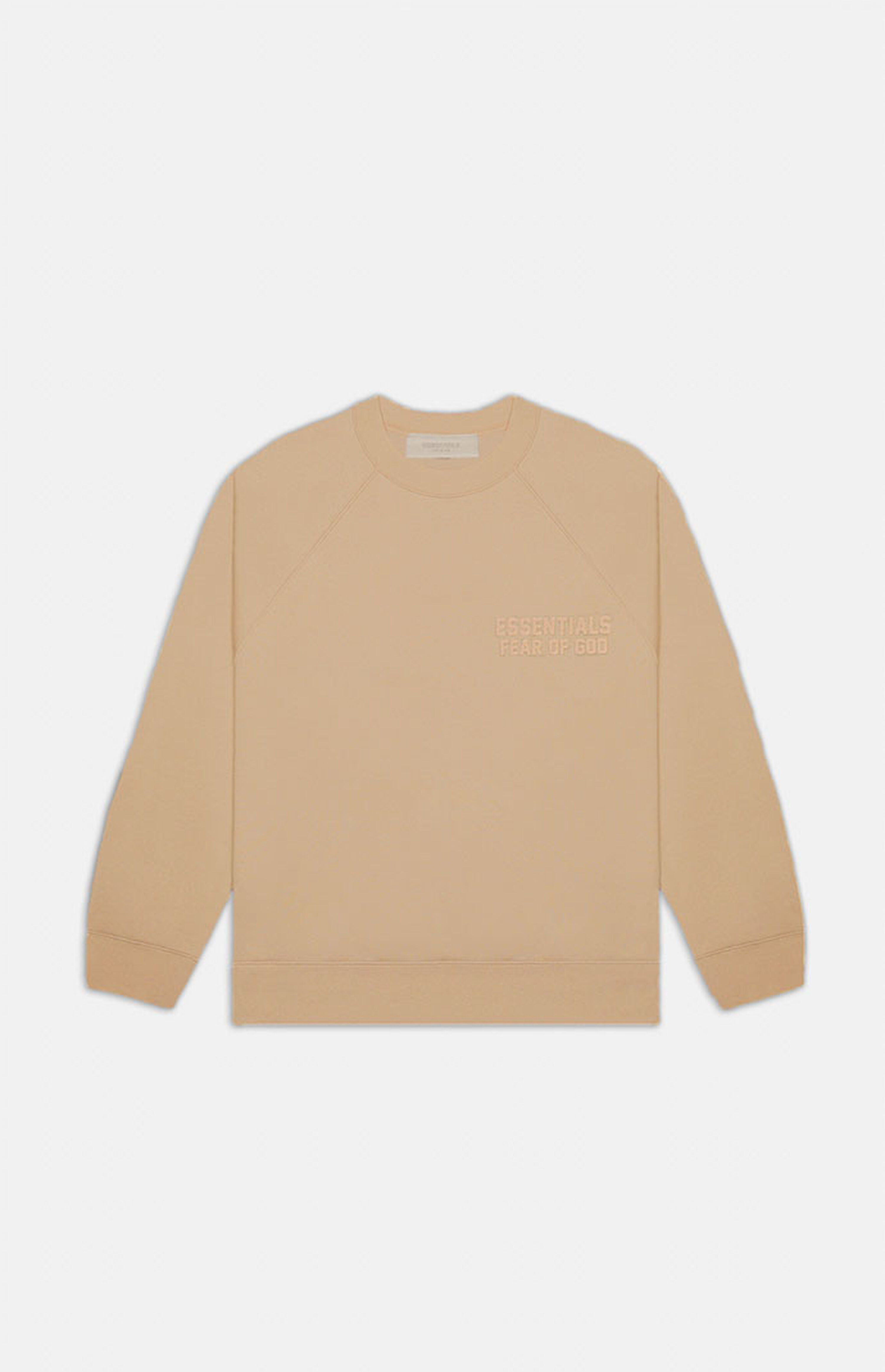 Fear of God Essentials Sand Crew Neck Sweatshirt | PacSun