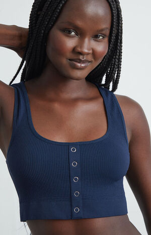 Contour Snap Front Seamless Tank Top | PacSun