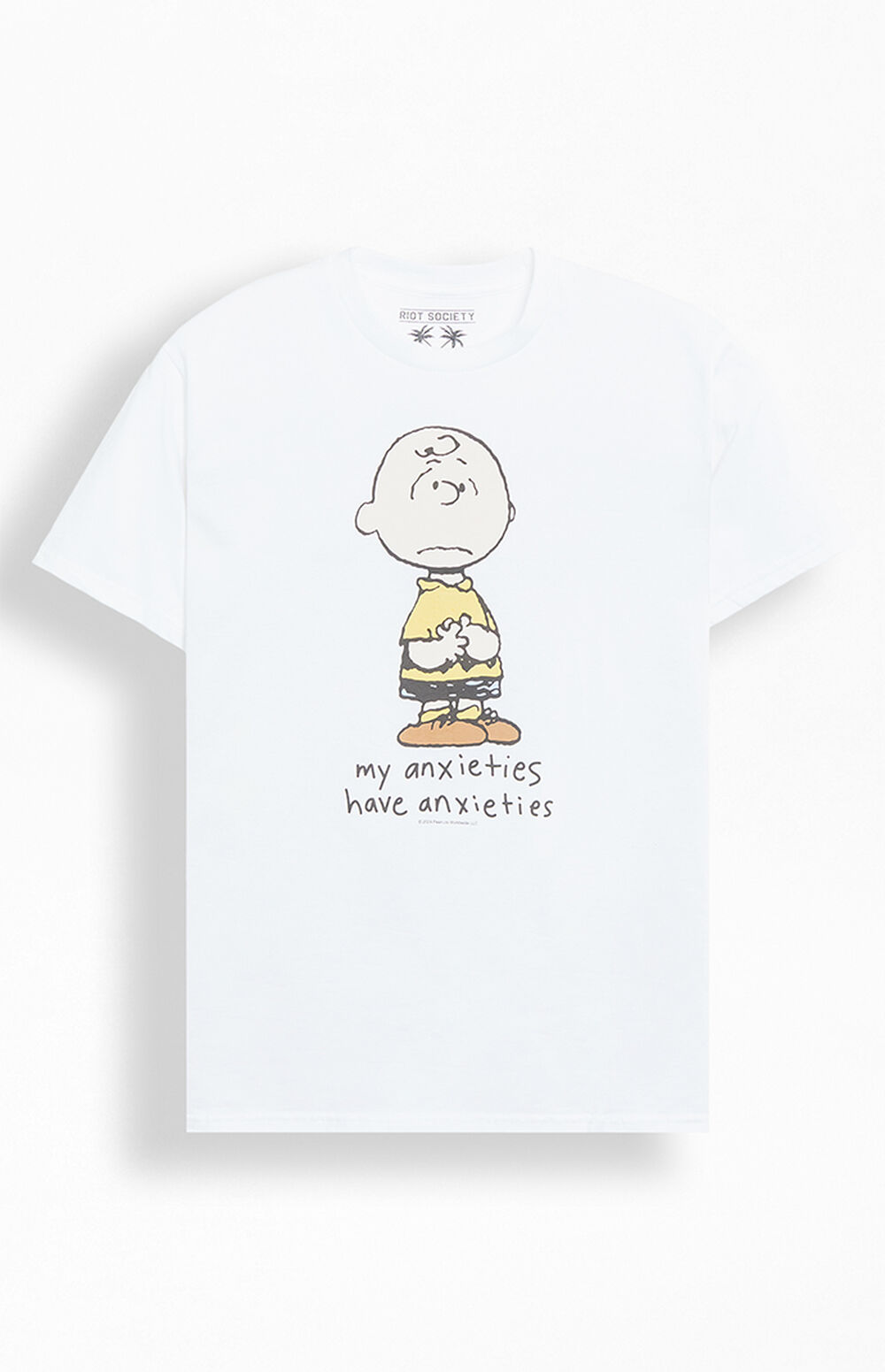 Riot Society Peanuts Charlie Brown Anxiety T-Shirt | PacSun