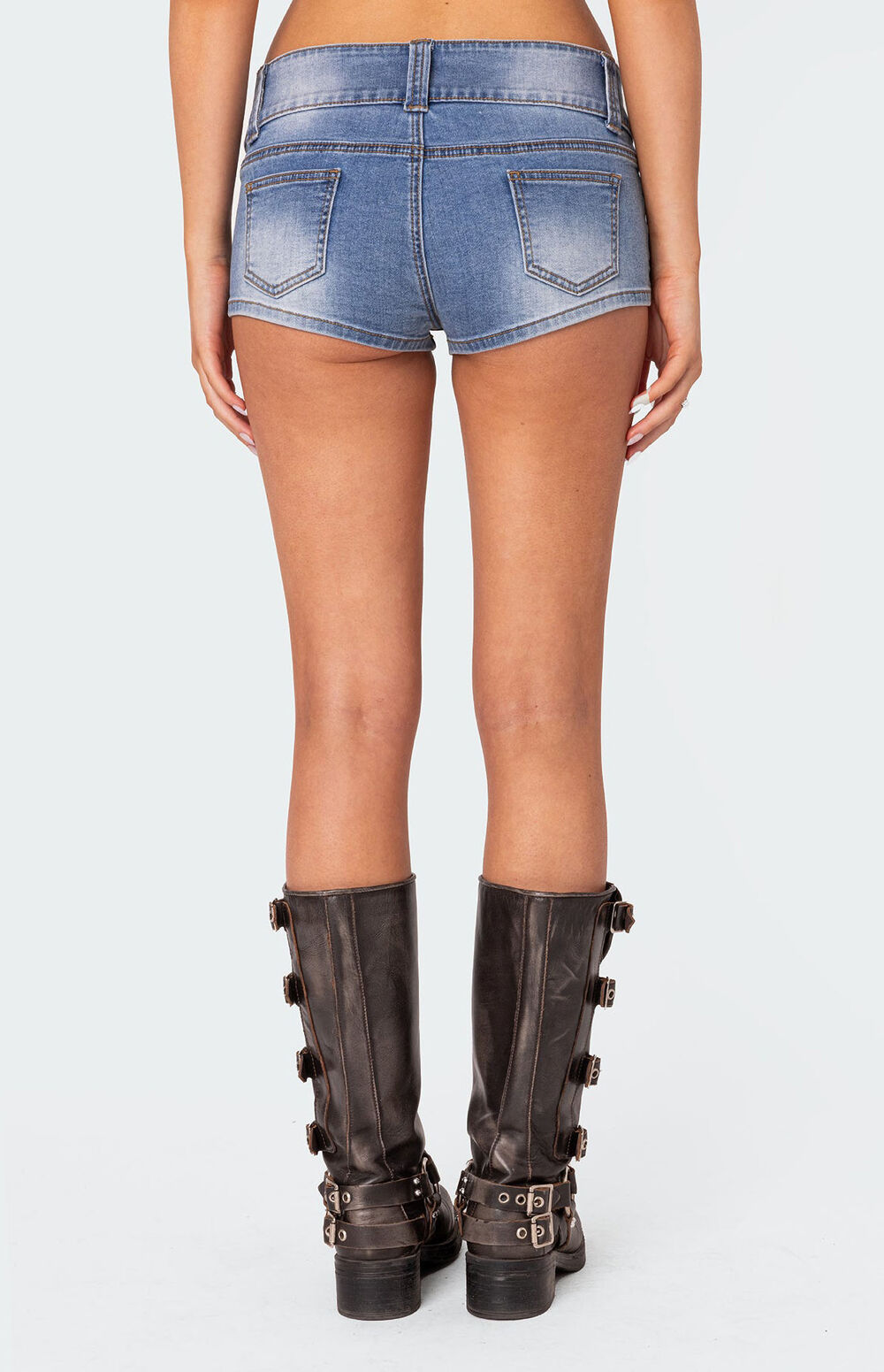 Edikted Honey Low Rise Denim Micro Denim Shorts | PacSun