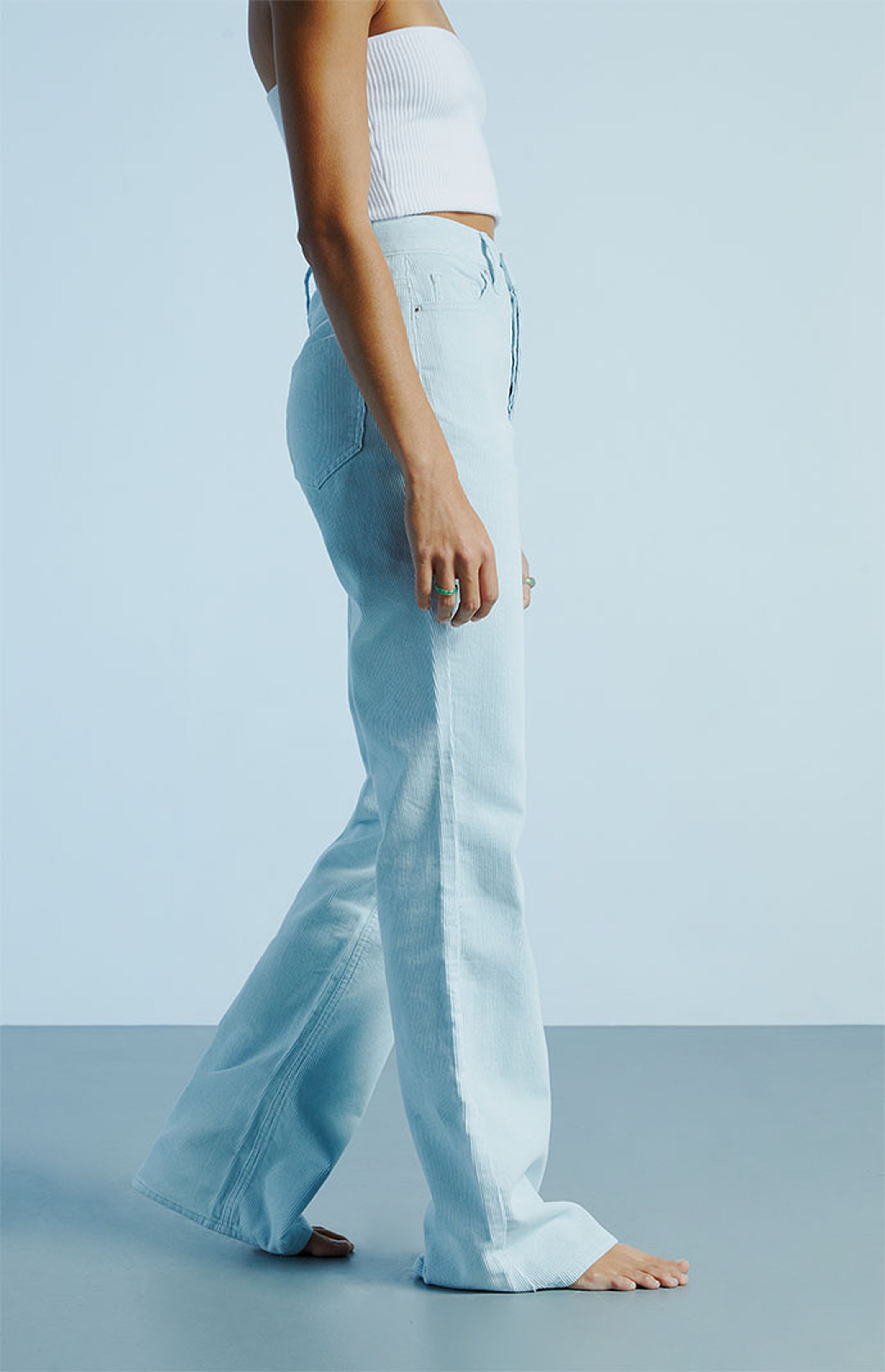 Pacsun Blue Corduroy High Waisted Bootcut Jeans | Pacsun