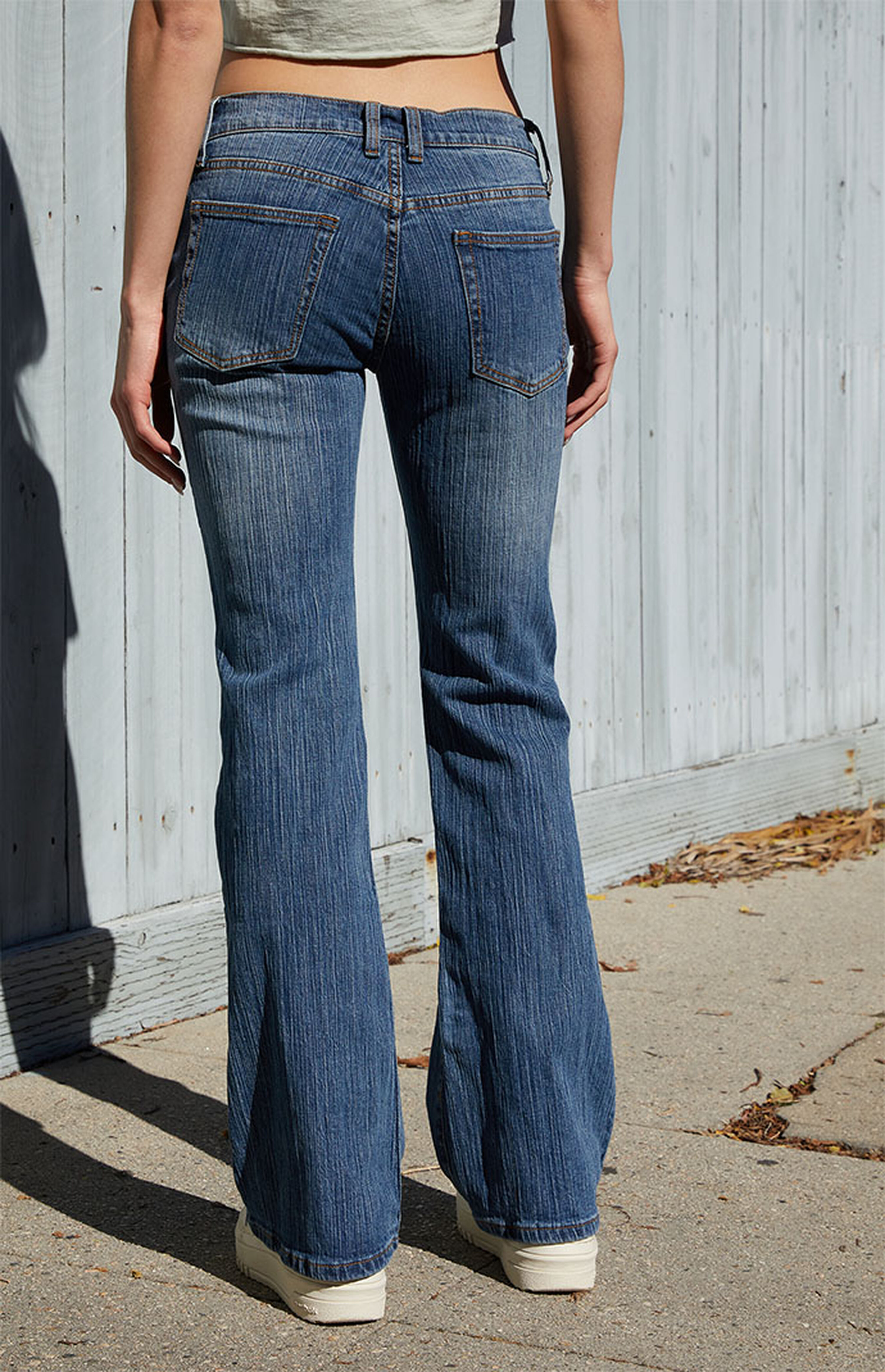 John Galt Dark Blue Brielle Bootcut Low Rise Jeans | PacSun