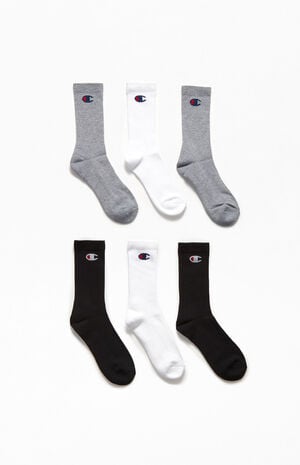 Champion 6 Pack Logo Crew Socks | PacSun
