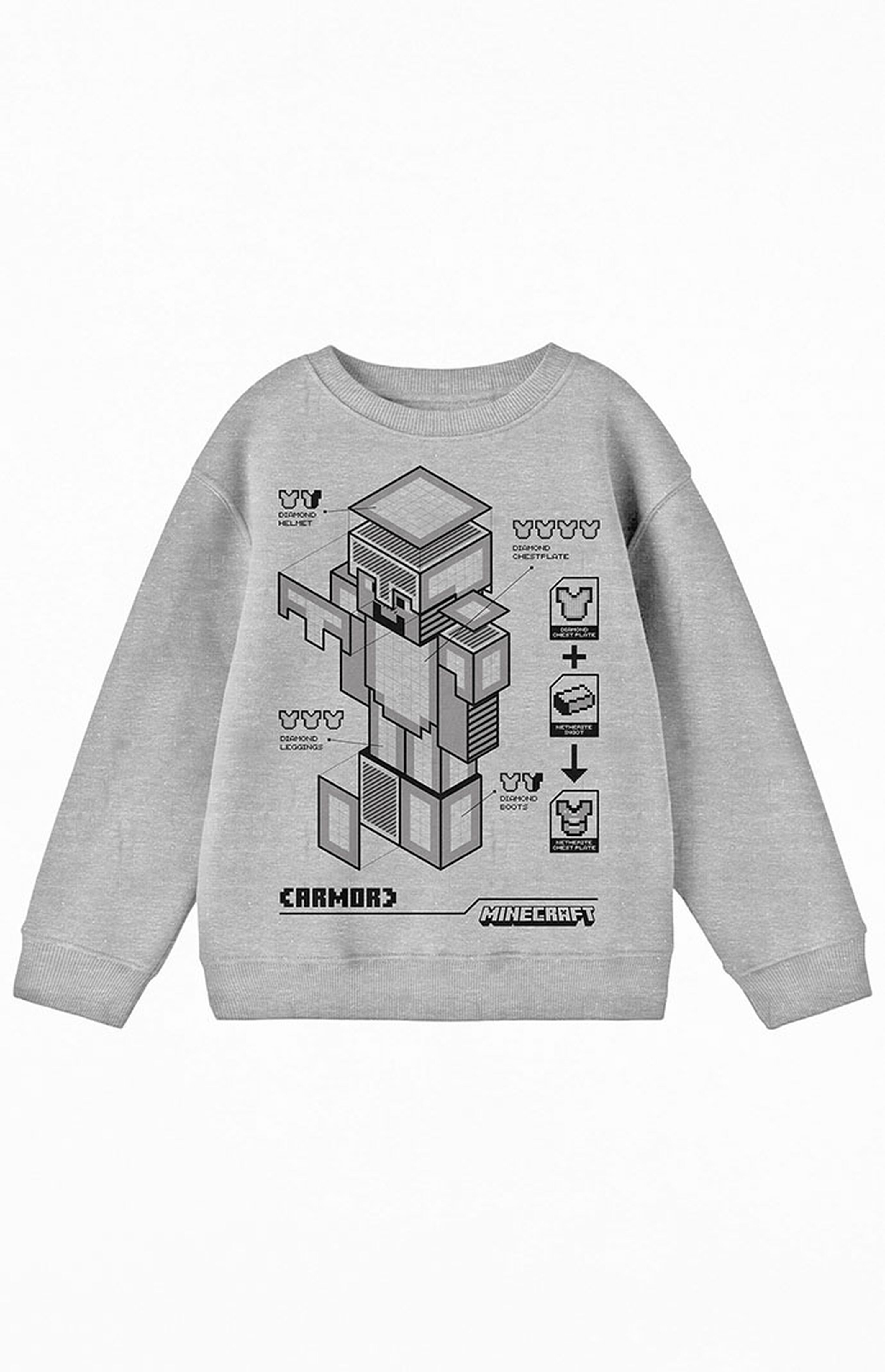 Kids Minecraft Crew Neck Sweatshirt | PacSun