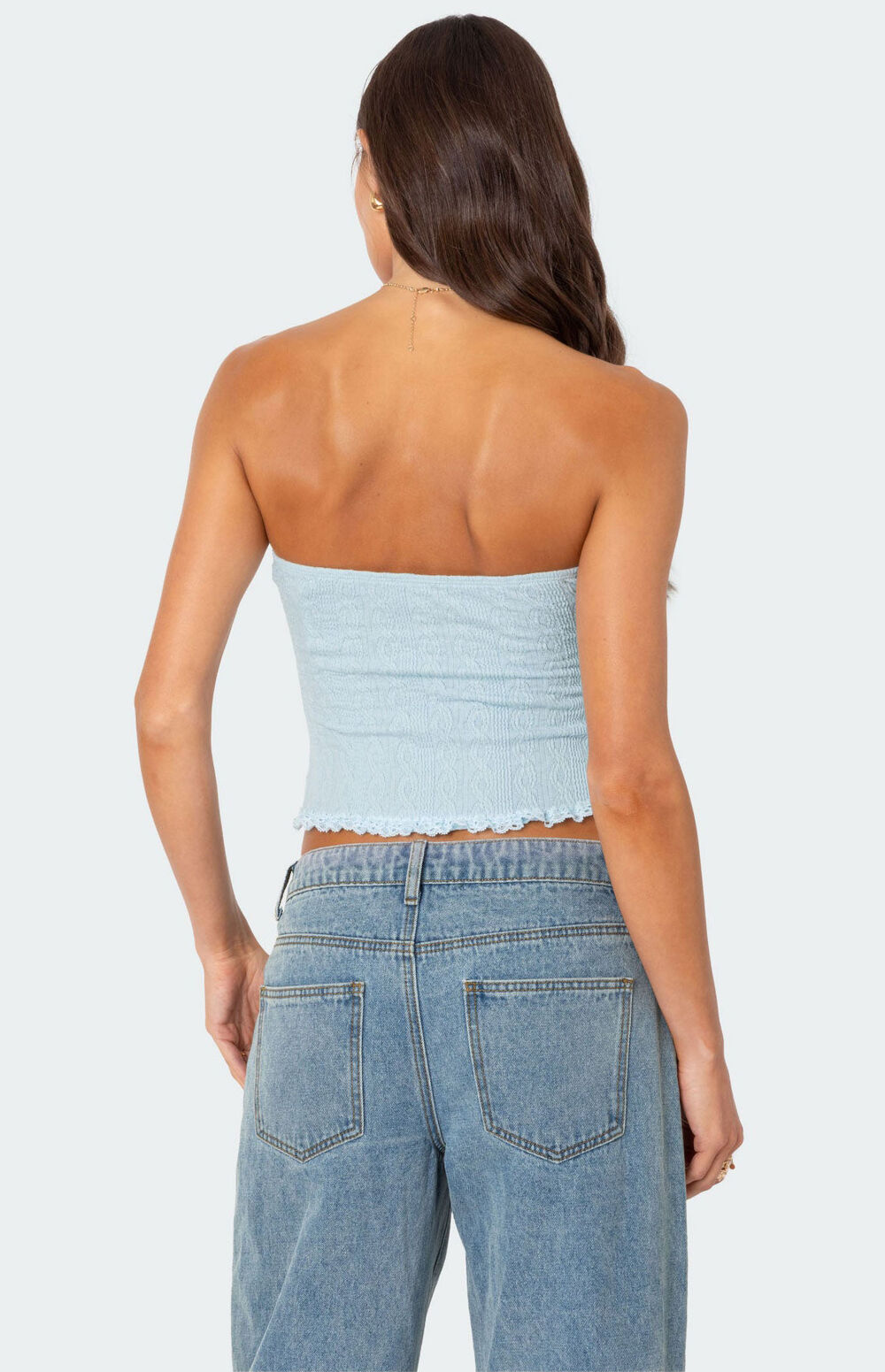 Edikted Lacey Knit Tube Top | PacSun