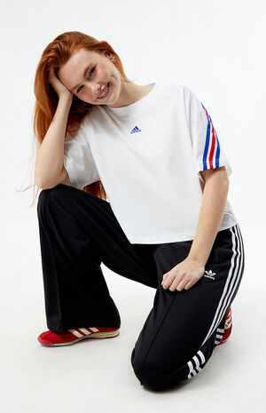 adidas White Future Icons 3-Stripes T-Shirt | Pacsun
