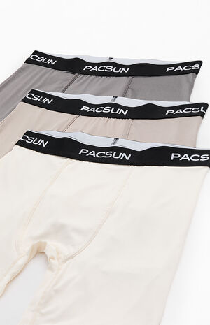 Pacsun 3 Pack Warm Grey Boxer Briefs | PacSun