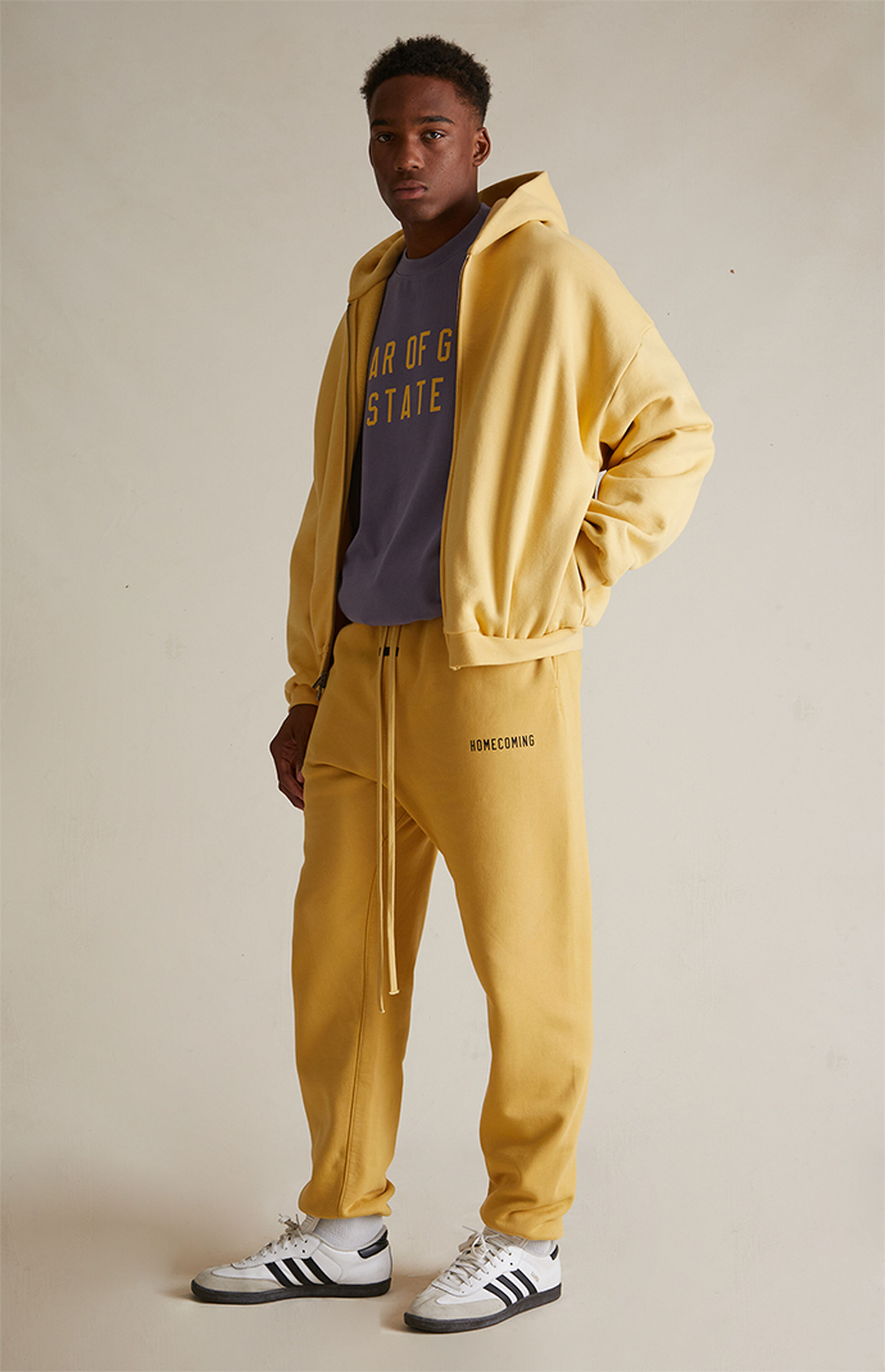Fear of God ESSENTIALS Amber Heavy Fleece Full Zip Hoodie | Pacsun