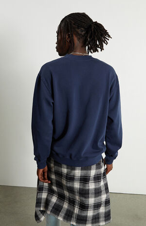 Pacsun Navy Vintage Wash Crew Neck Sweatshirt | PacSun