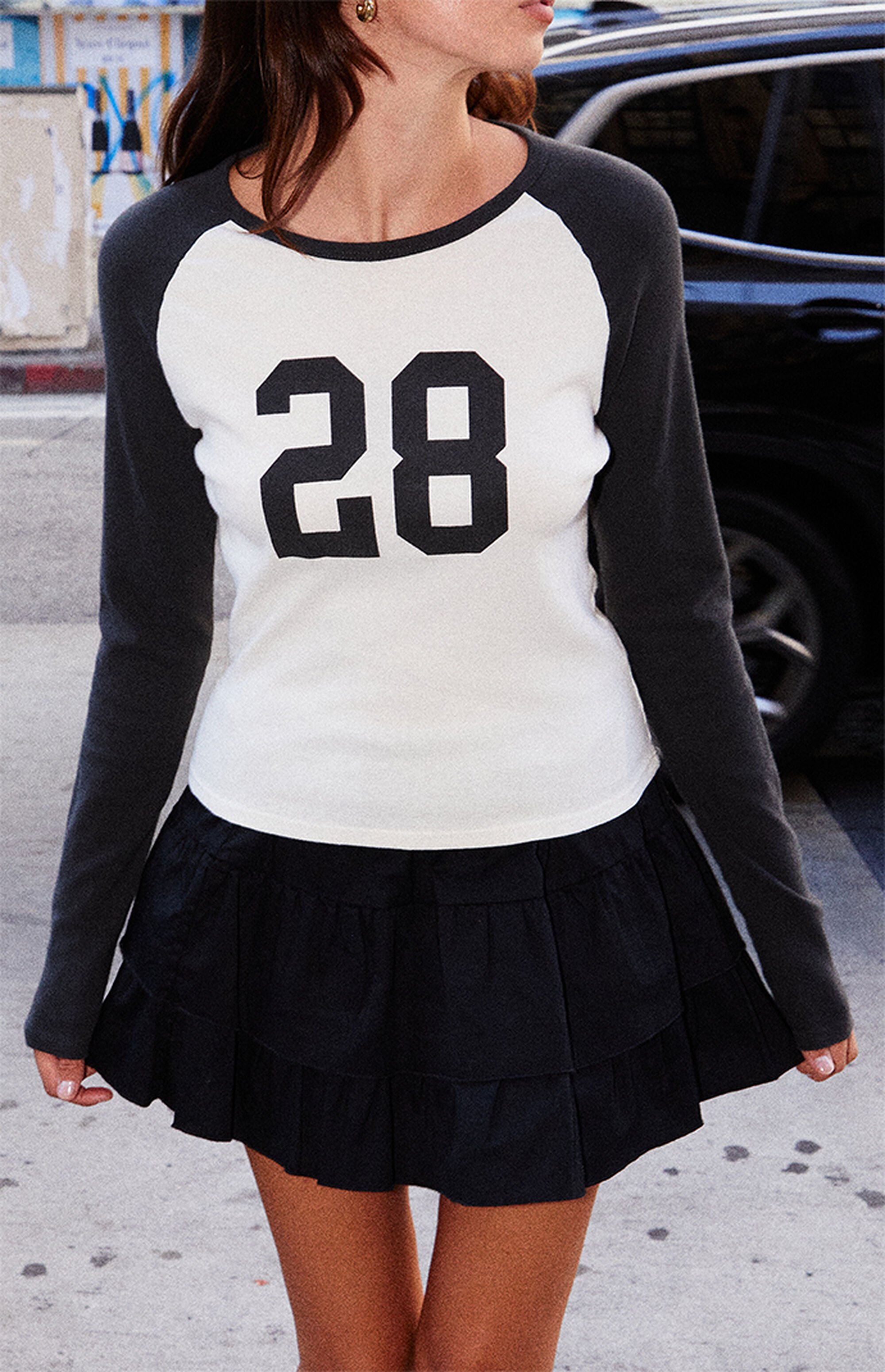 John Galt 28 Bella Long Sleeve Colorblock Top | PacSun