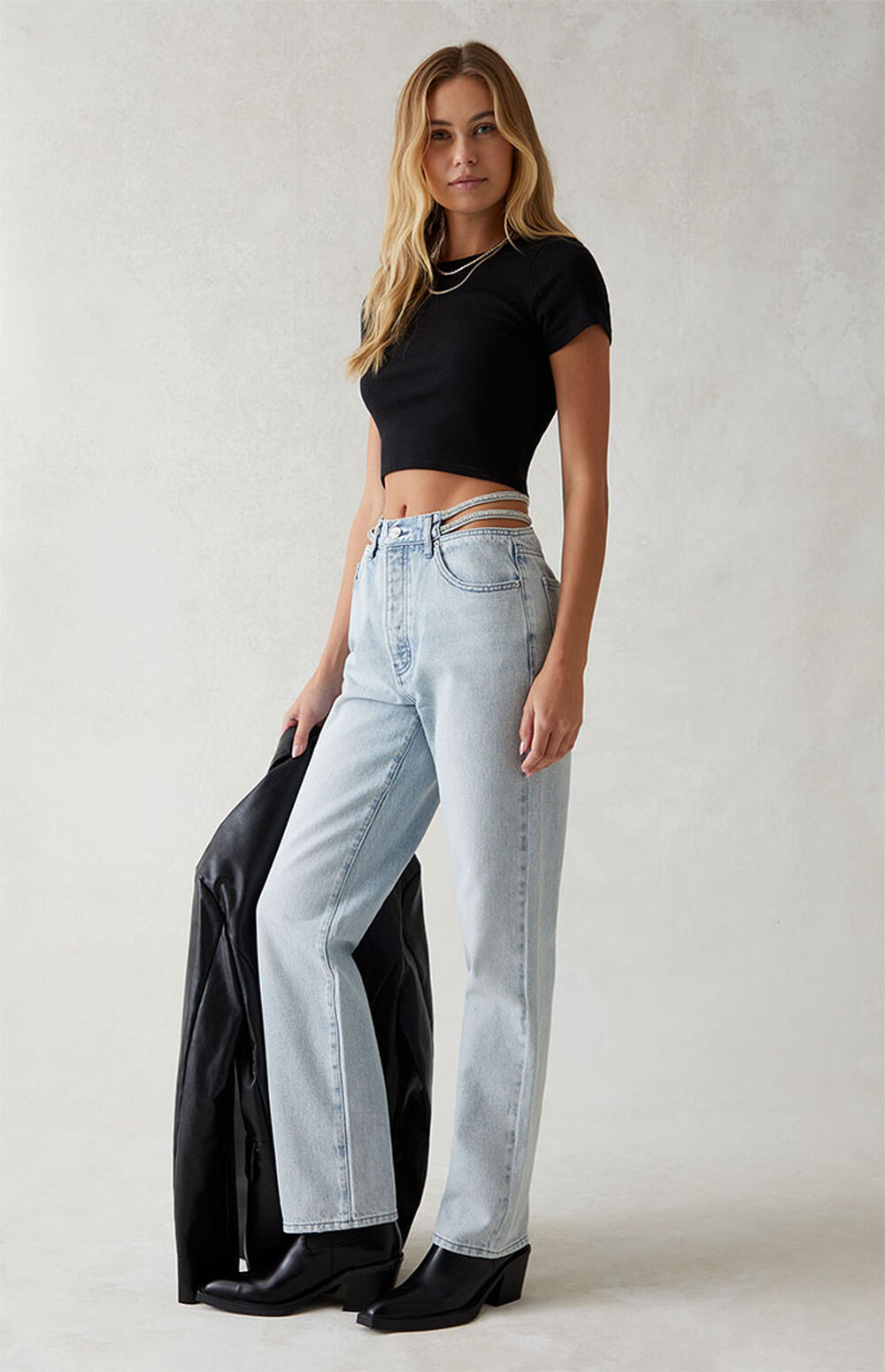 Pacsun Light Blue Sparkle Dad Jeans PacSun pacsun-light-blue-sparkle-dad-jeans-pacsun