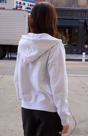 John Galt Light Gray Full Zip Hoodie | PacSun