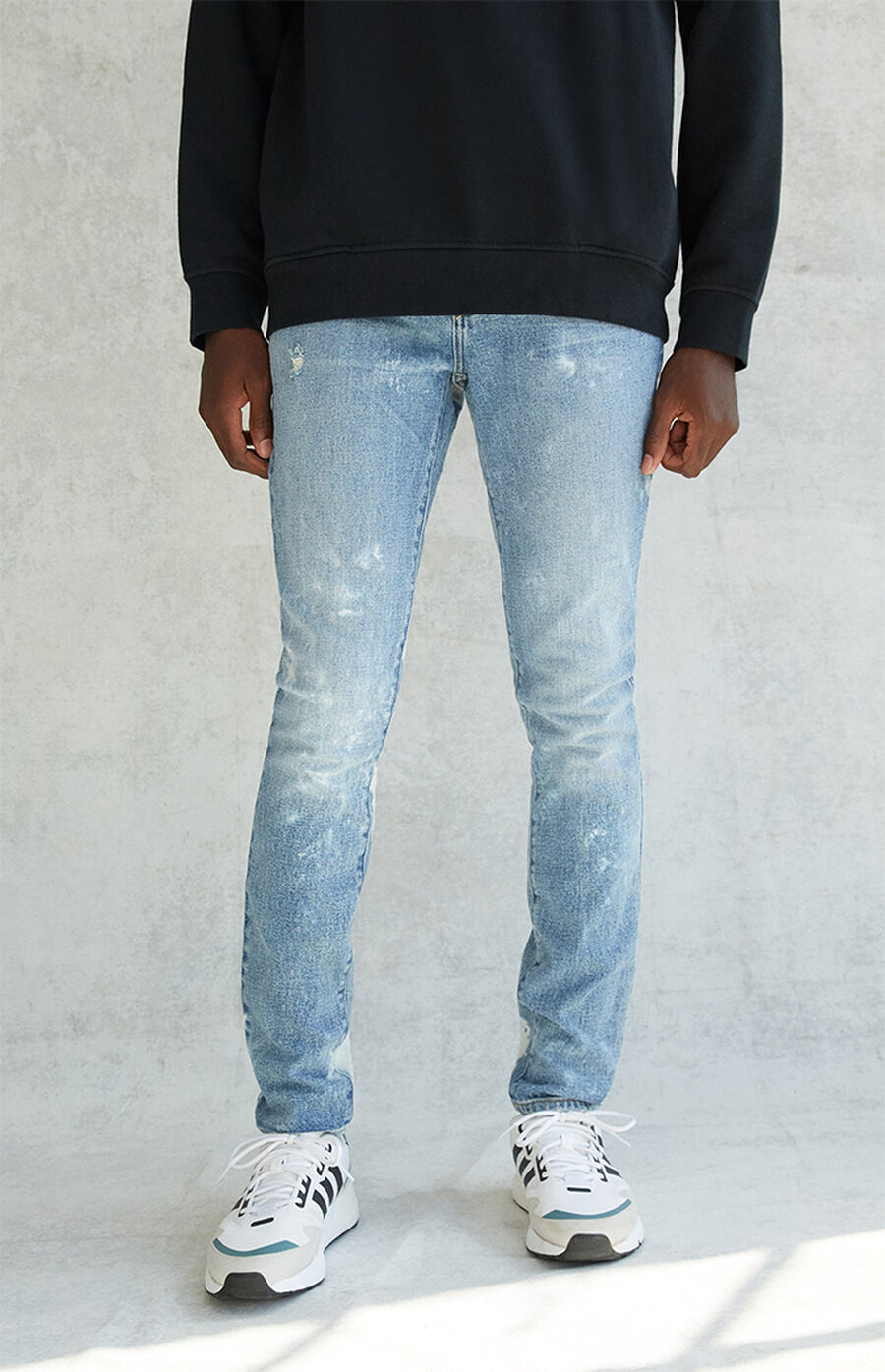 Pacsun Stacked Skinny Bleach Wash Jeans | Pacsun