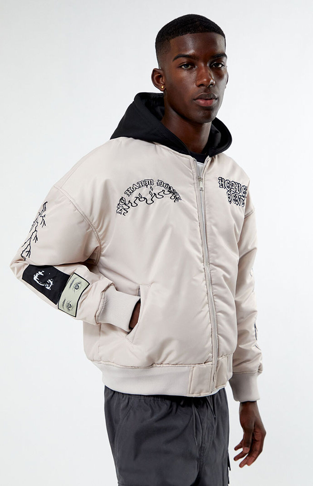 Pacsun Nylon Hooded Bomber | PacSun
