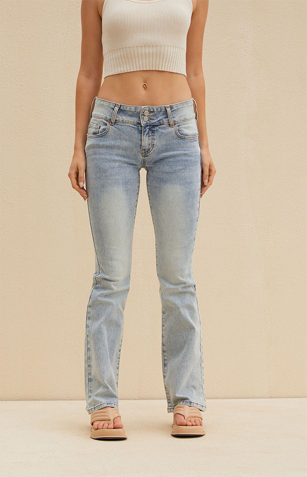 Pacsun Light Blue Low Rise Bootcut Jeans | PacSun