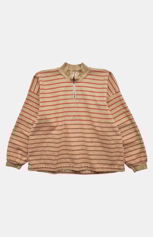 PS VINTAGE 80s Striped Quarter-Zip Sweatshirt | PacSun