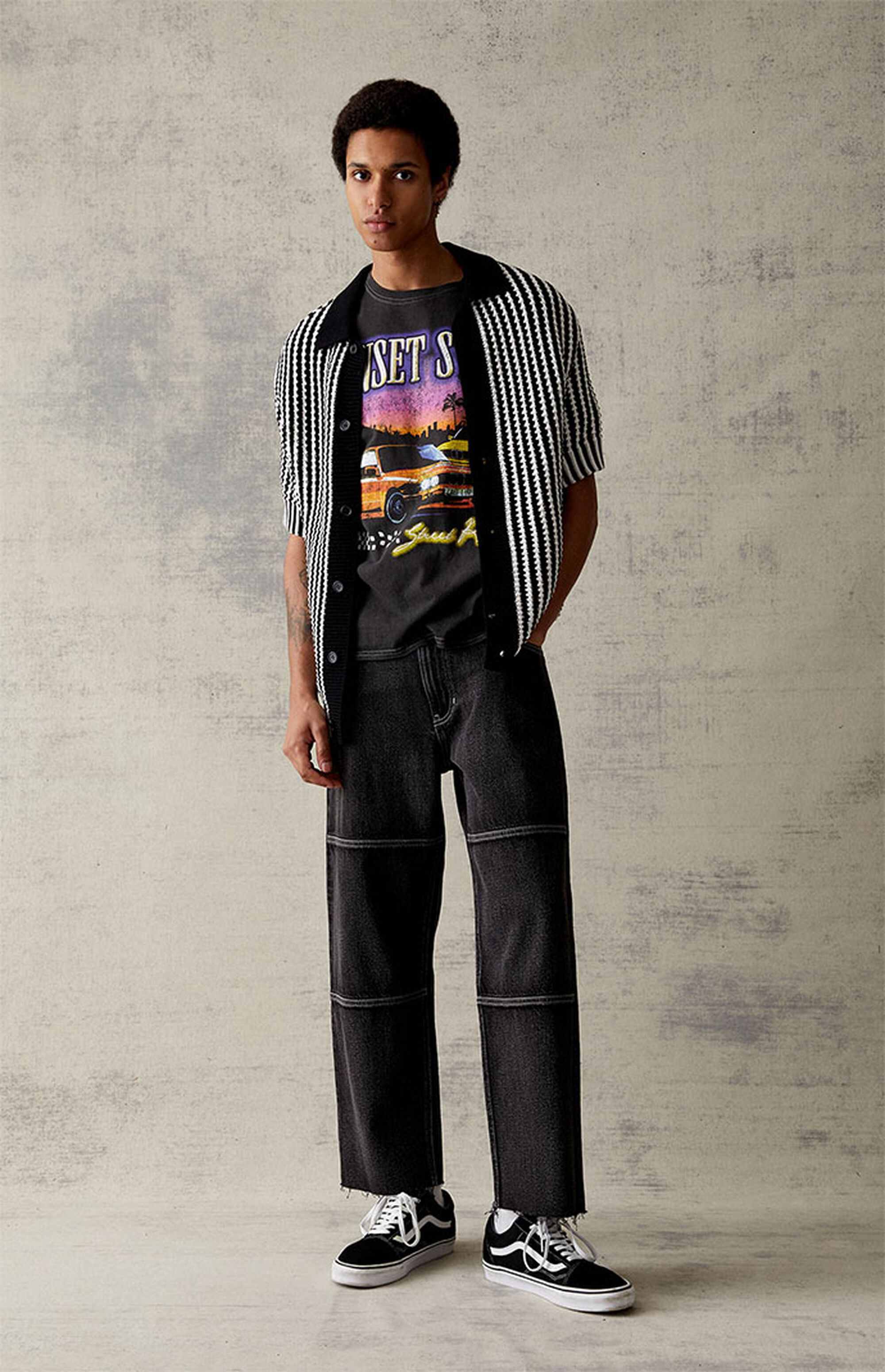 PacSun Eco Baggy Black Panel Jeans | PacSun