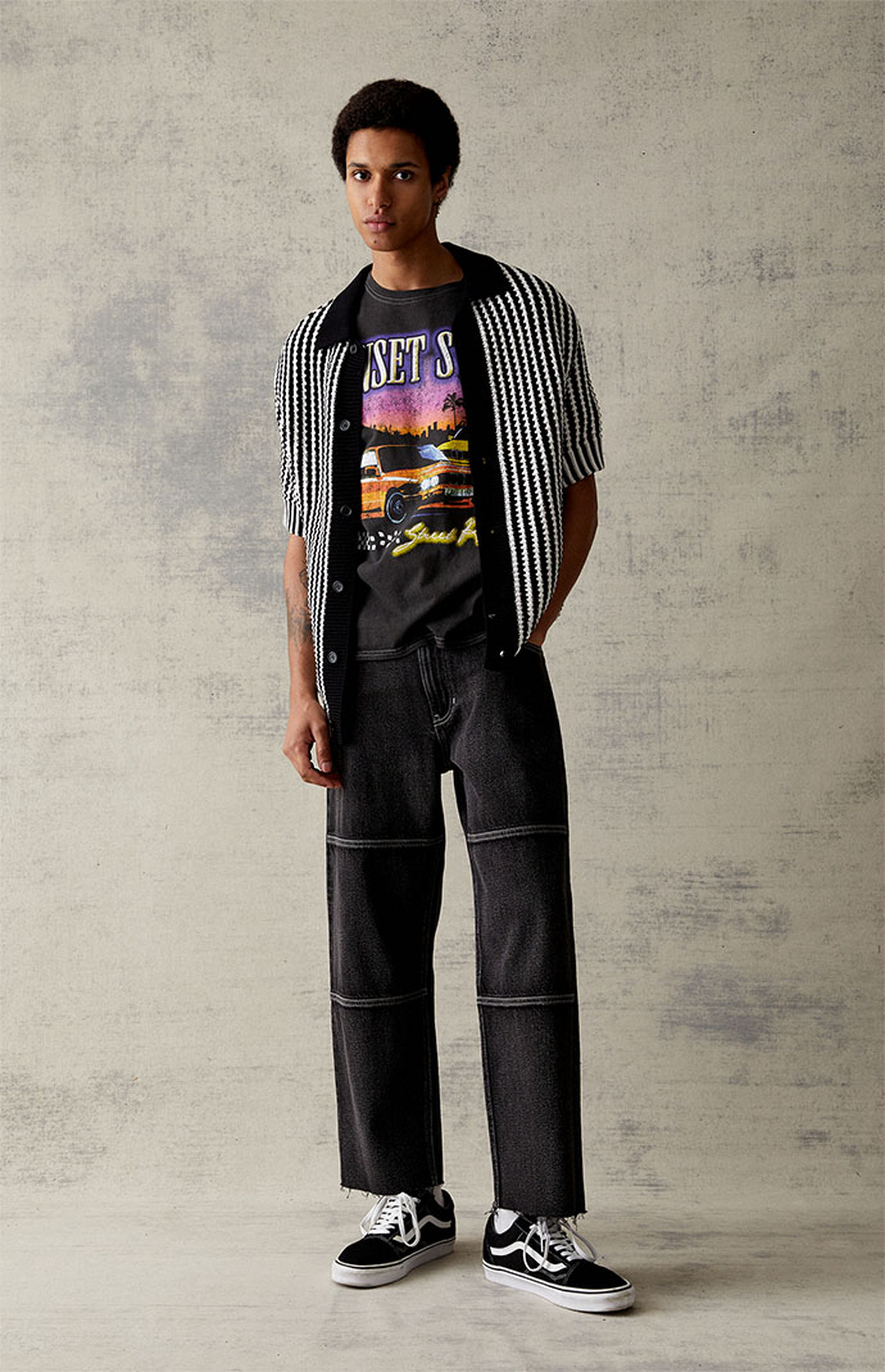 PacSun Eco Baggy Black Panel Jeans | PacSun